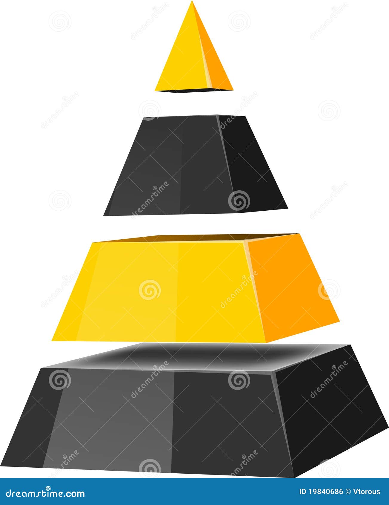 Four Level Pyramid Cartoon Vector | CartoonDealer.com #52238531