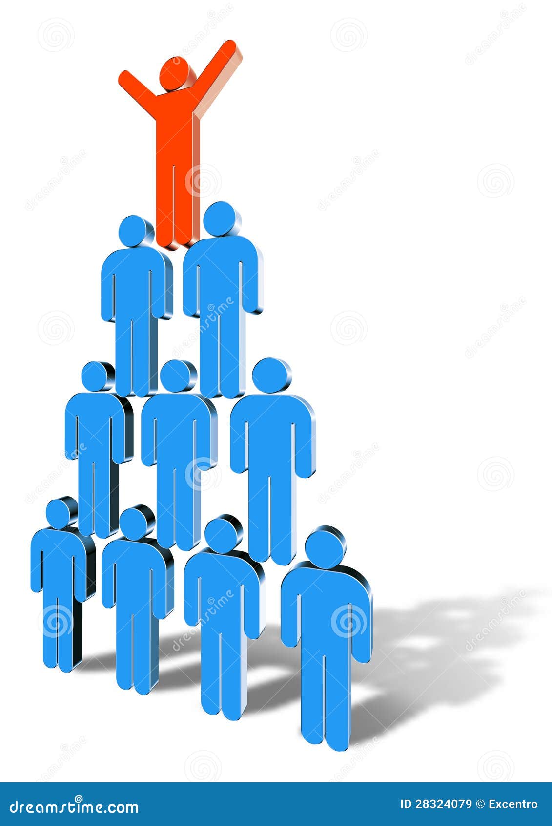 Teamwork With Bossy Leader Stock Photography | CartoonDealer.com #55613090