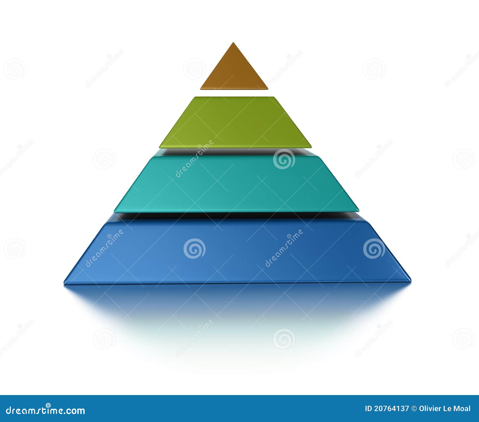 Pyramid 4 levels stock illustration. Illustration of conceptual - 20764137