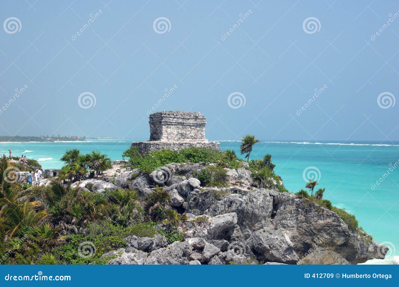 Pyramid stock image. Image of ancient, riviera, maya, caribean - 412709