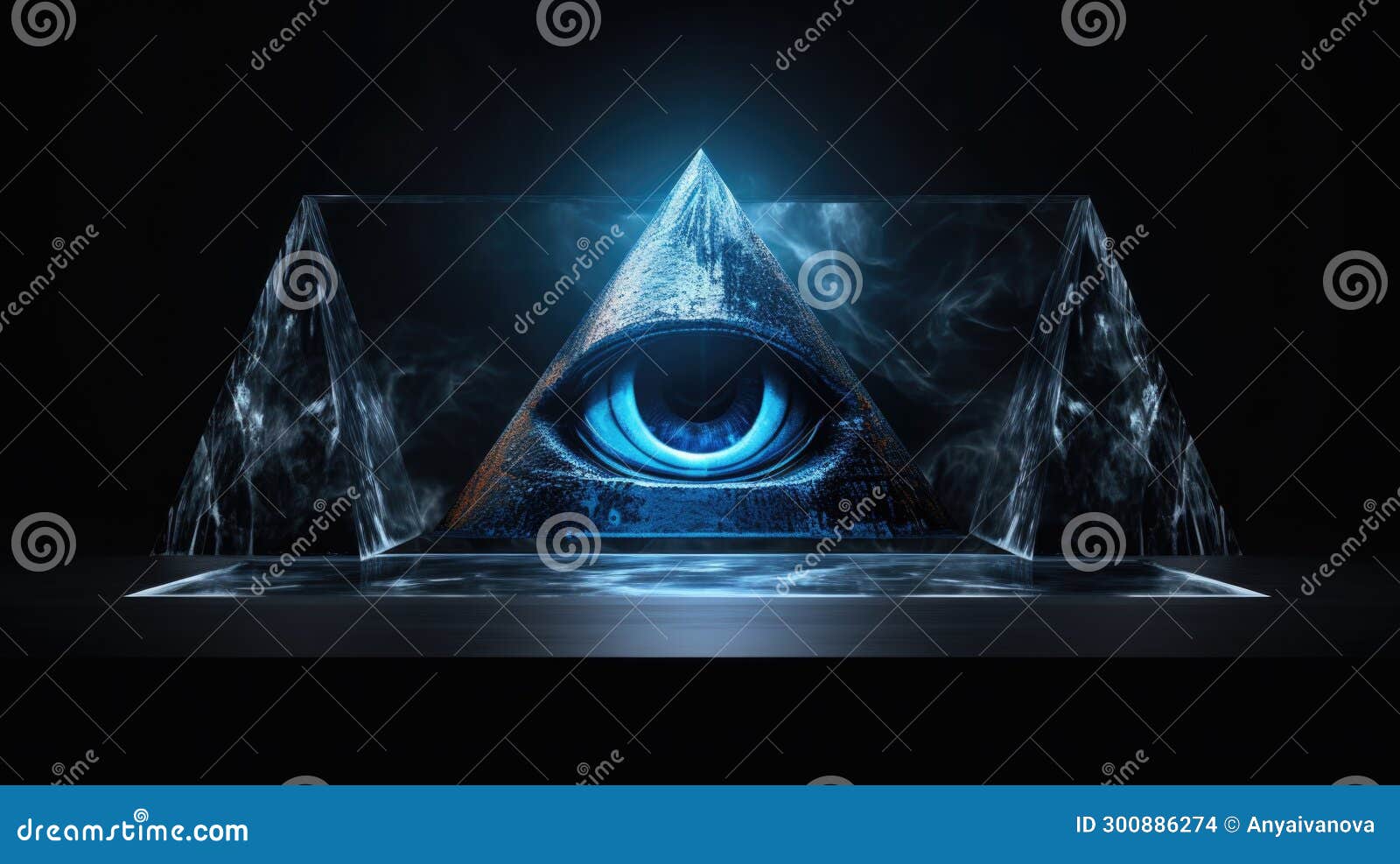A Pyramid with an All Seeing Eye Inside of it. Mystical Pyramid is ...
