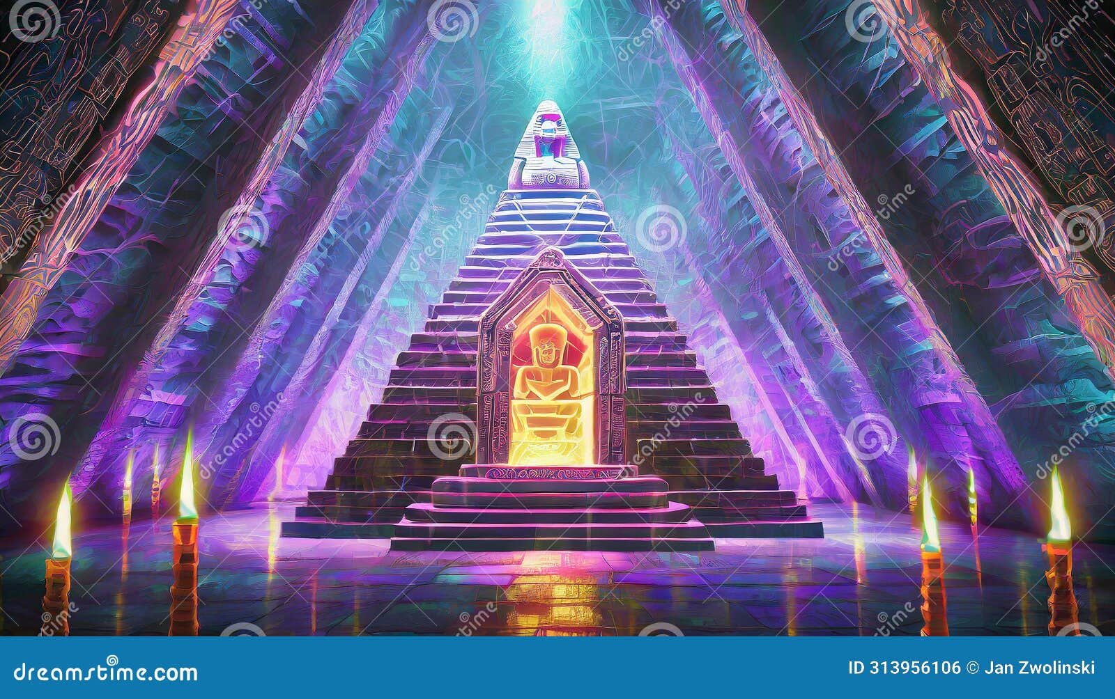 Pyramid With Altar For Bygone Gods Stock Photography | CartoonDealer ...