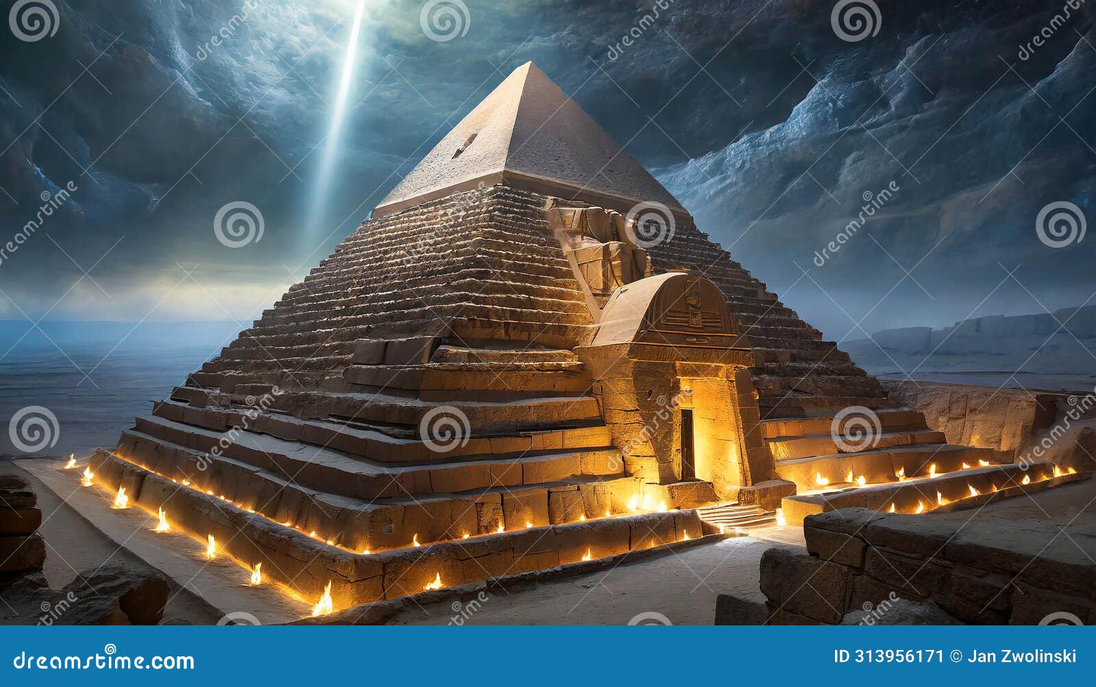 Pyramid With Altar For Bygone Gods Stock Photography | CartoonDealer ...