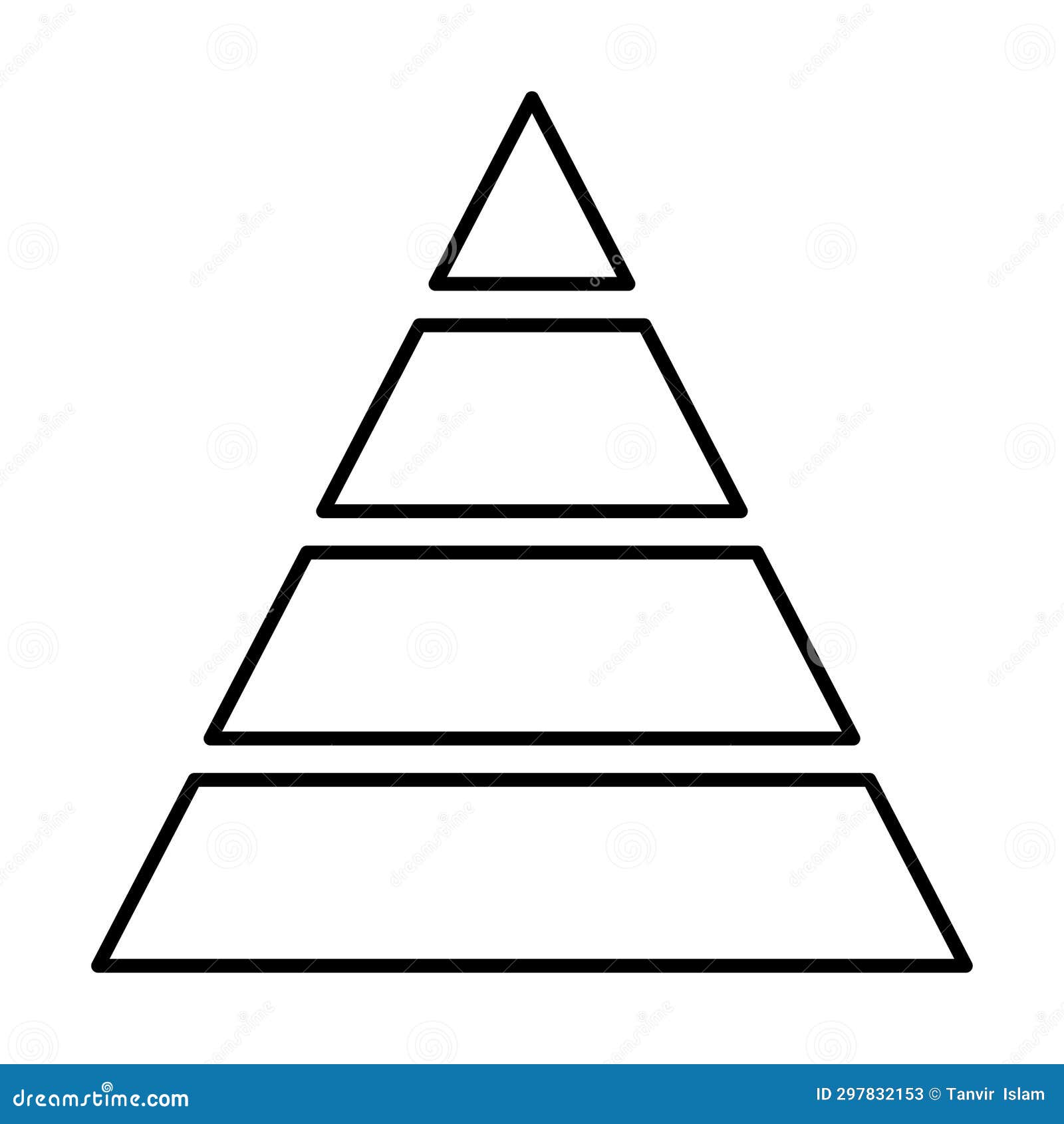 Pyramid Analysis Report Icon in Outline Style Stock Illustration ...