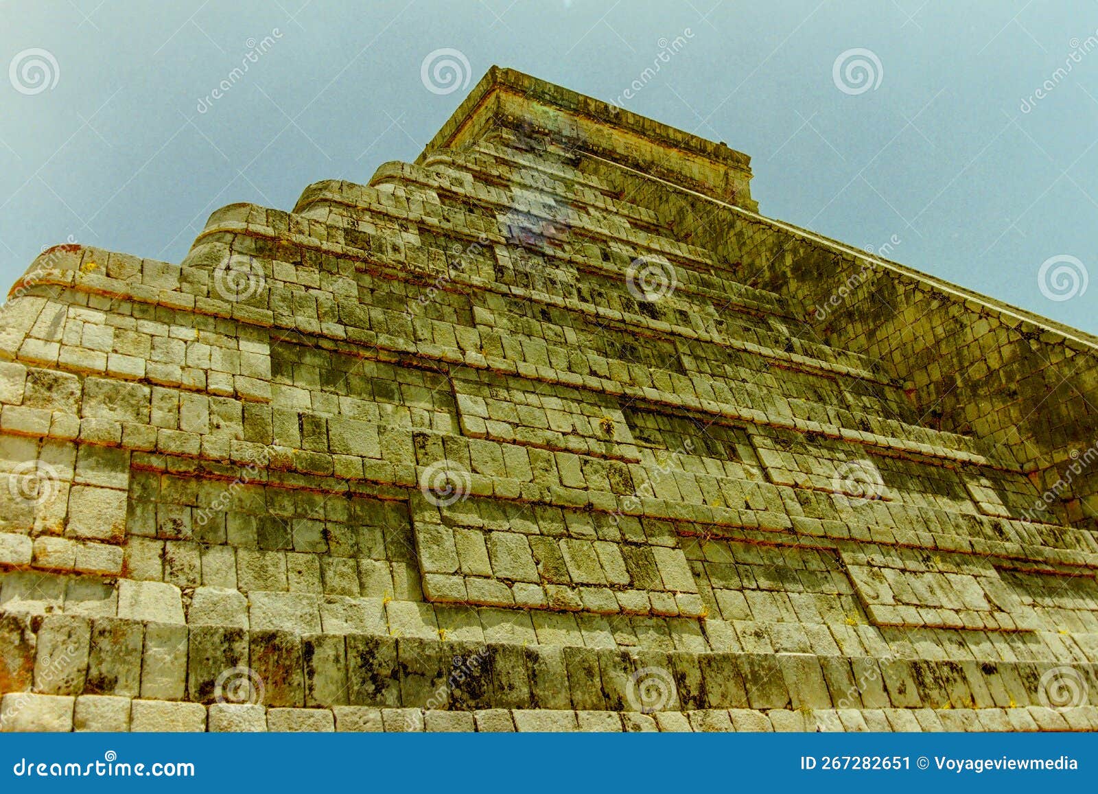 Pyramid from Ancient Maya, Low Angle Stock Image - Image of religious ...