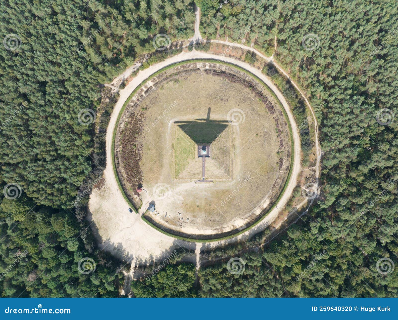 The Pyramid of Austerlitz Monument Consisting of a Grass Clad Pyramid ...