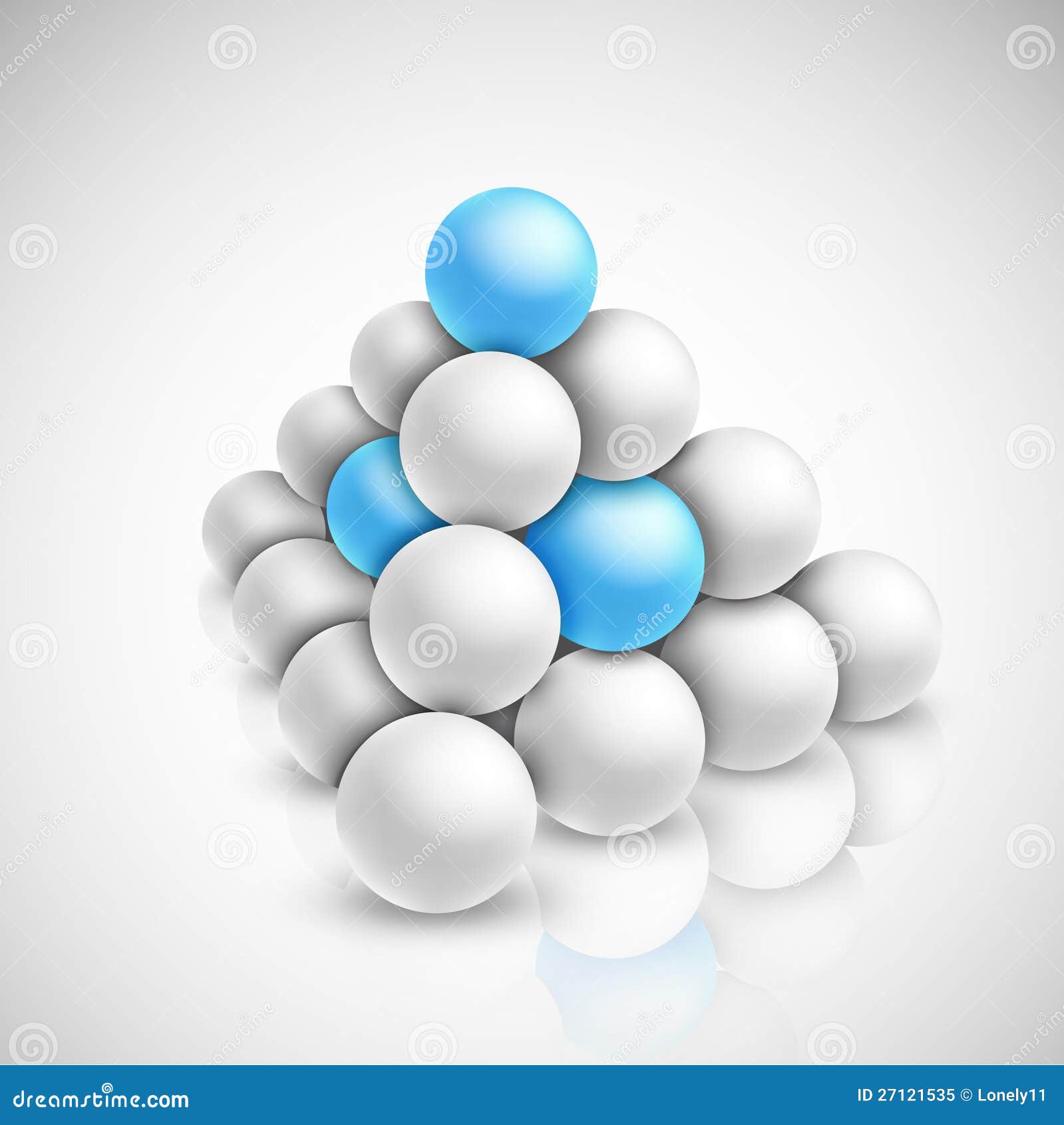 Pyramid of balls stock vector. Illustration of abstract - 27121535