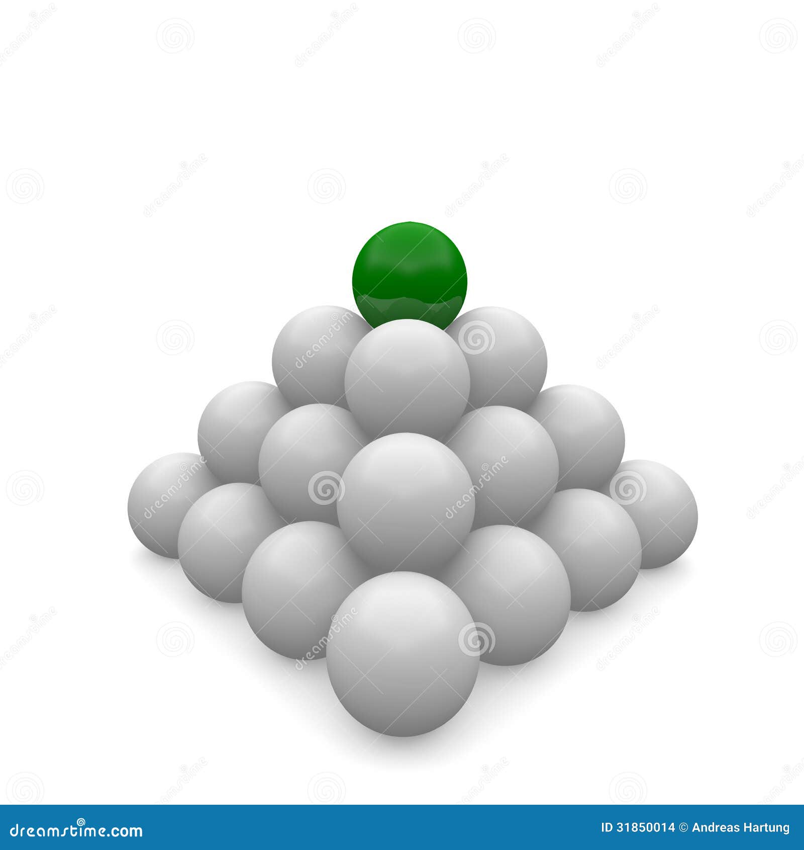 Pyramid of balls stock illustration. Illustration of reflection - 31850014