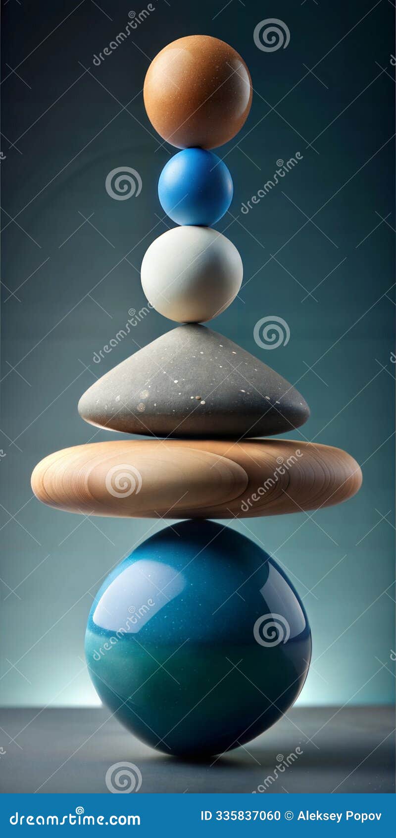 Pyramid of Balls and Pebbles. Balance and Balance Stock Illustration ...