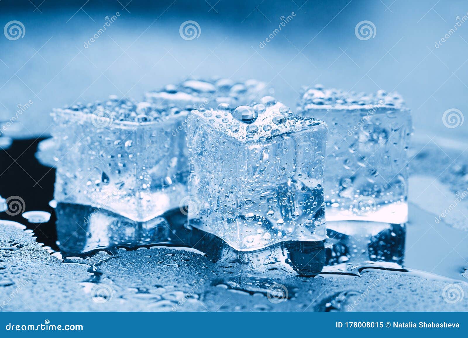 Pyramid of Beautiful Thawed Ice Cubes with Drops of Water Stock Image ...