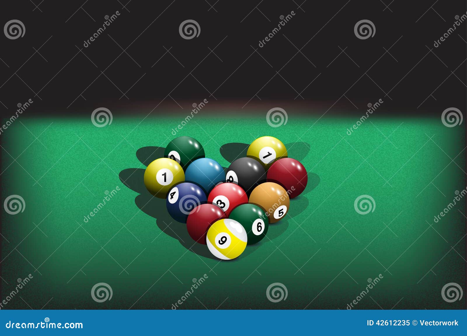 Pyramid Of Billiard Balls With Crossed Cues In Center Of Silver Laurel ...