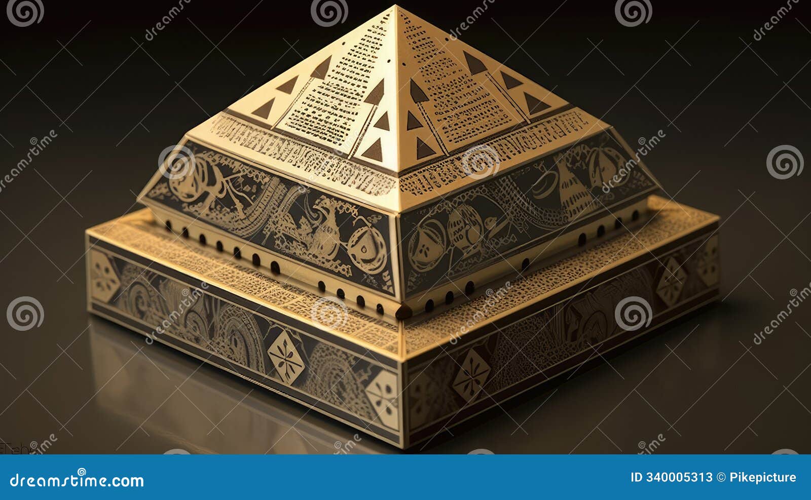 Pyramid box packaging stock illustration. Illustration of design ...