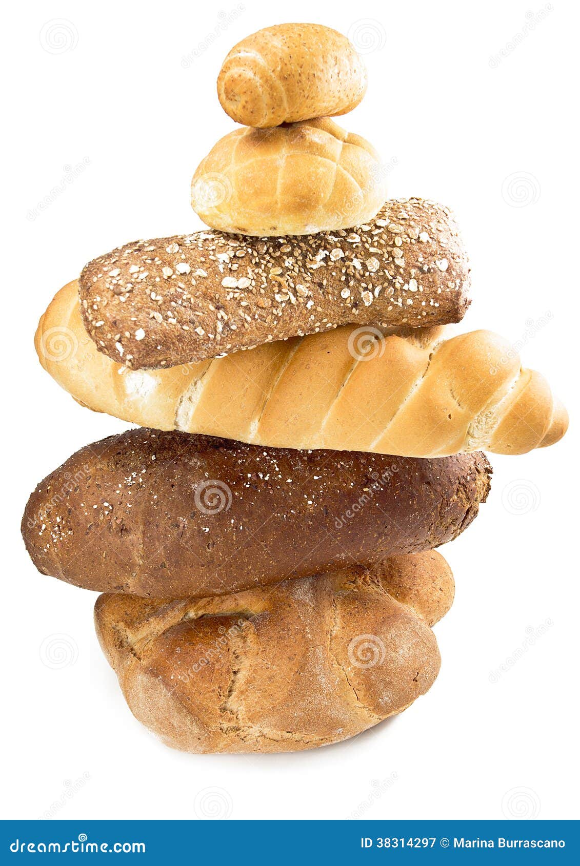 Pyramid of bread stock image. Image of vertical, sell - 38314297