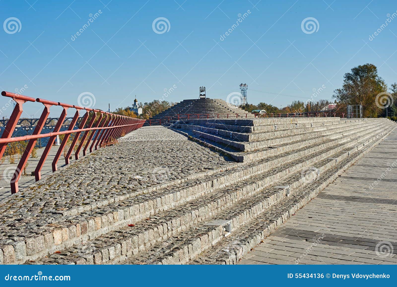 Pyramid of Bricks Against the Sky Stock Photo - Image of autumn ...