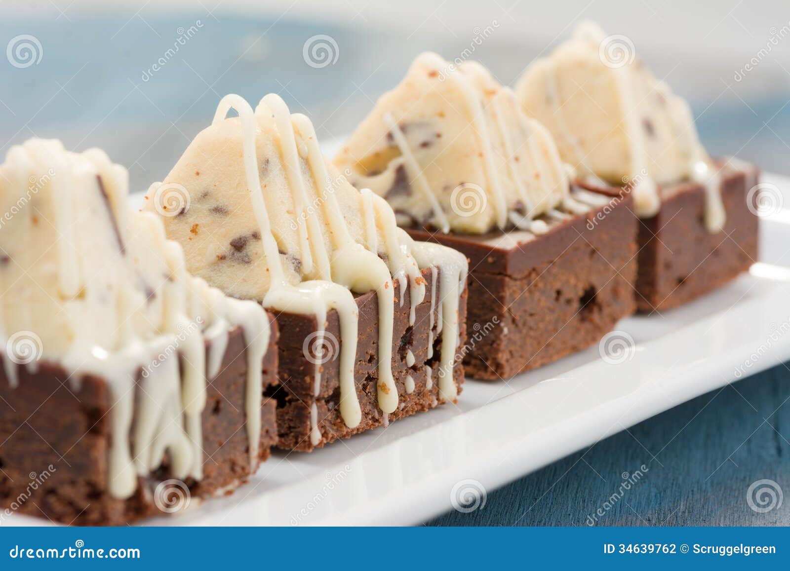 Pyramid Brownies stock photo. Image of pastry, bakery - 34639762