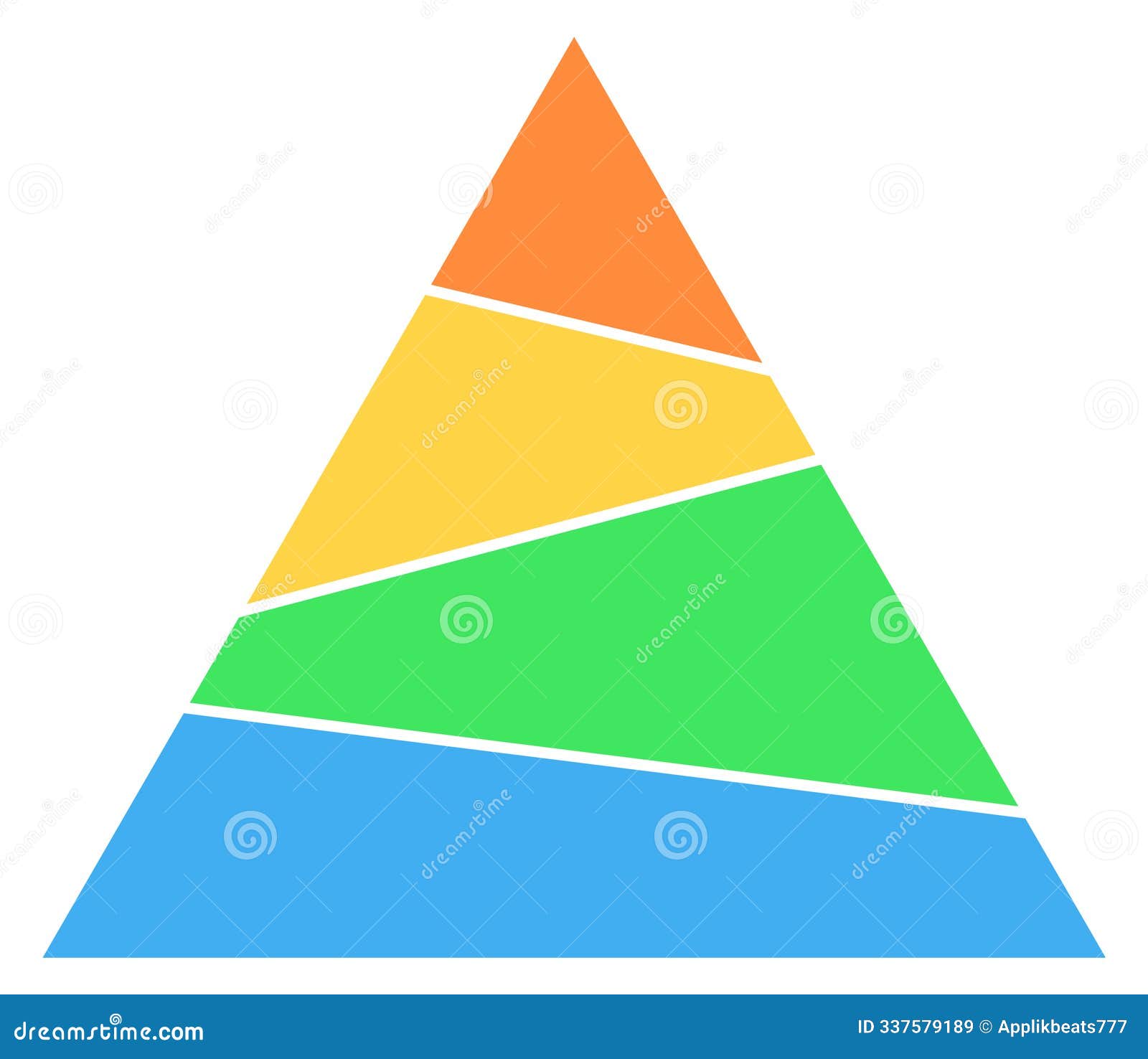 Pyramid Business Diagram Template. Blank Color Chart Cartoon Vector ...