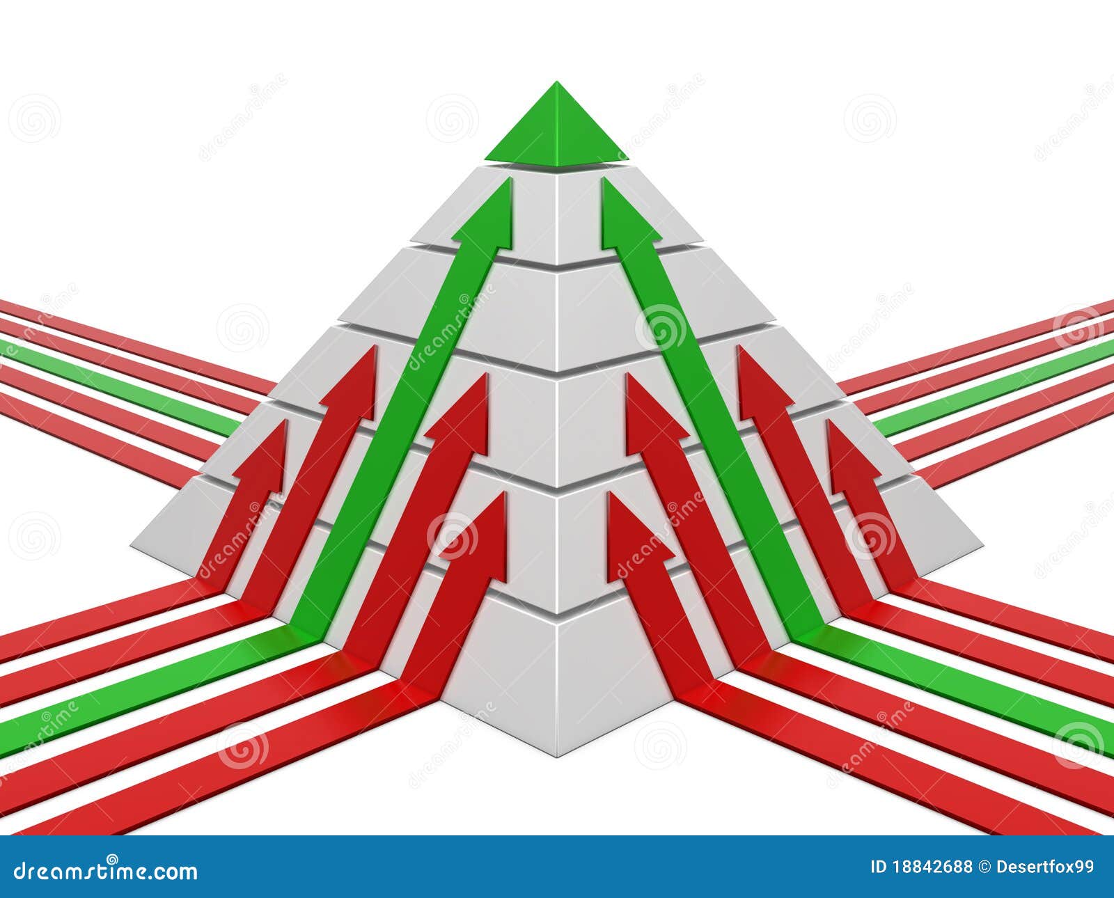 Pyramid Chart With Arrows Stock Photo | CartoonDealer.com #18842688