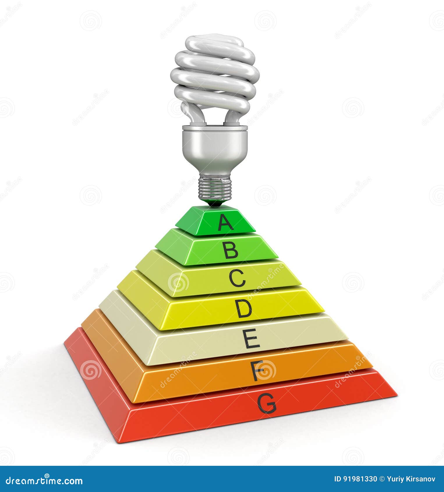 Energy Pyramid Vector Illustration. Labeled Biomass Representation ...