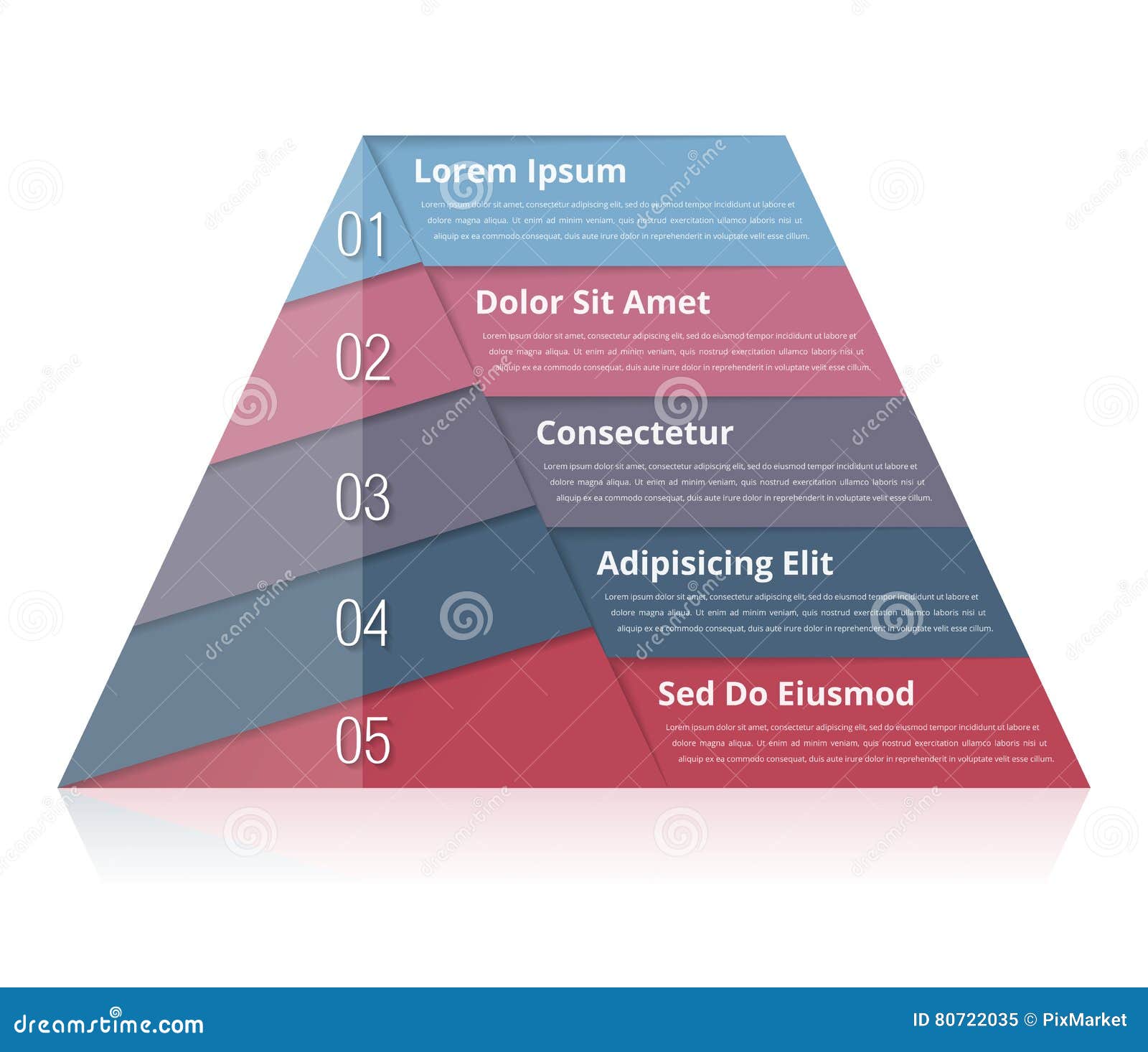 Pyramid Chart stock vector. Illustration of info, banner - 80722035