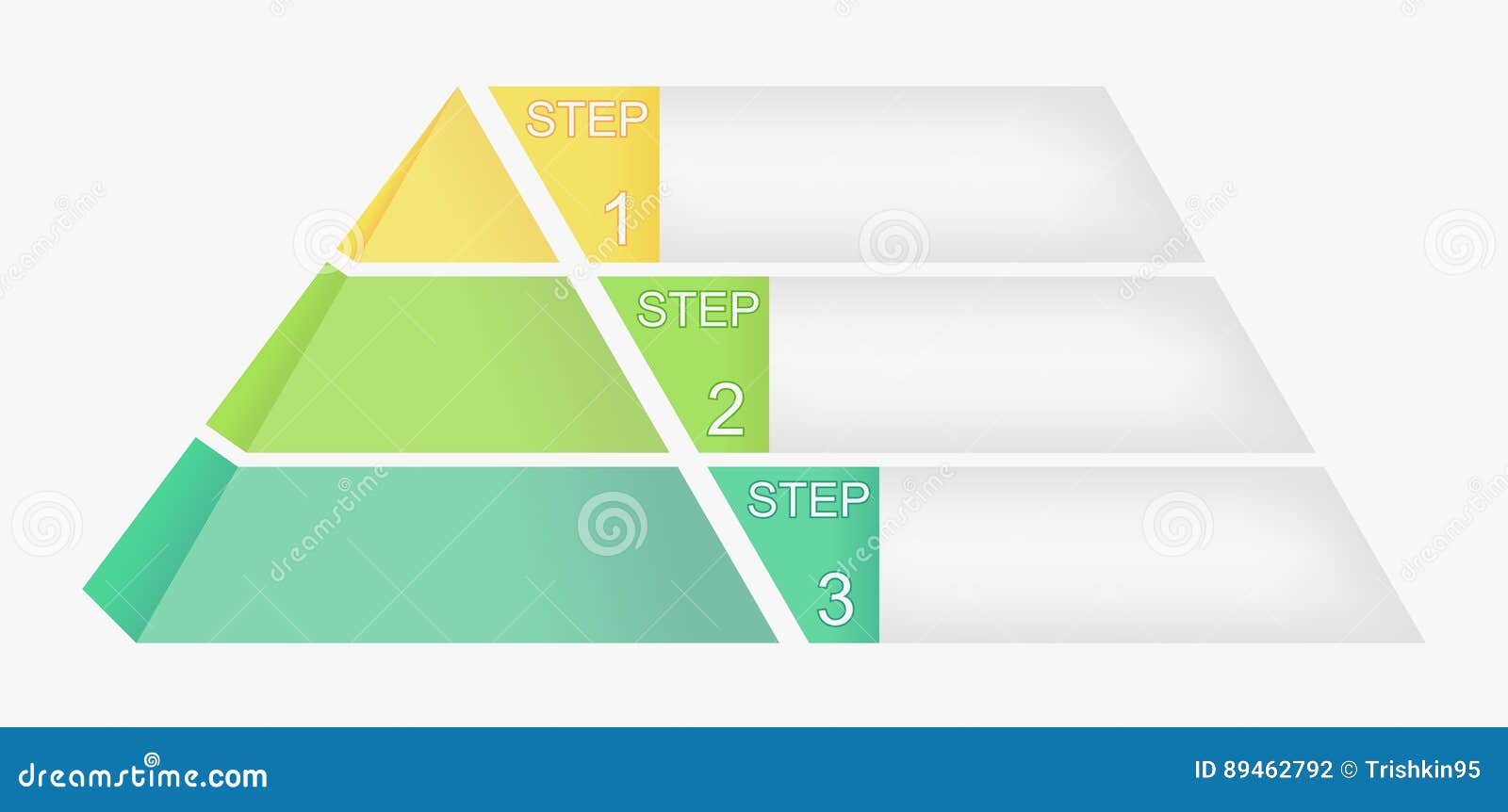 Pyramid Chart with Four Elements with Numbers and Text, Pyramid ...