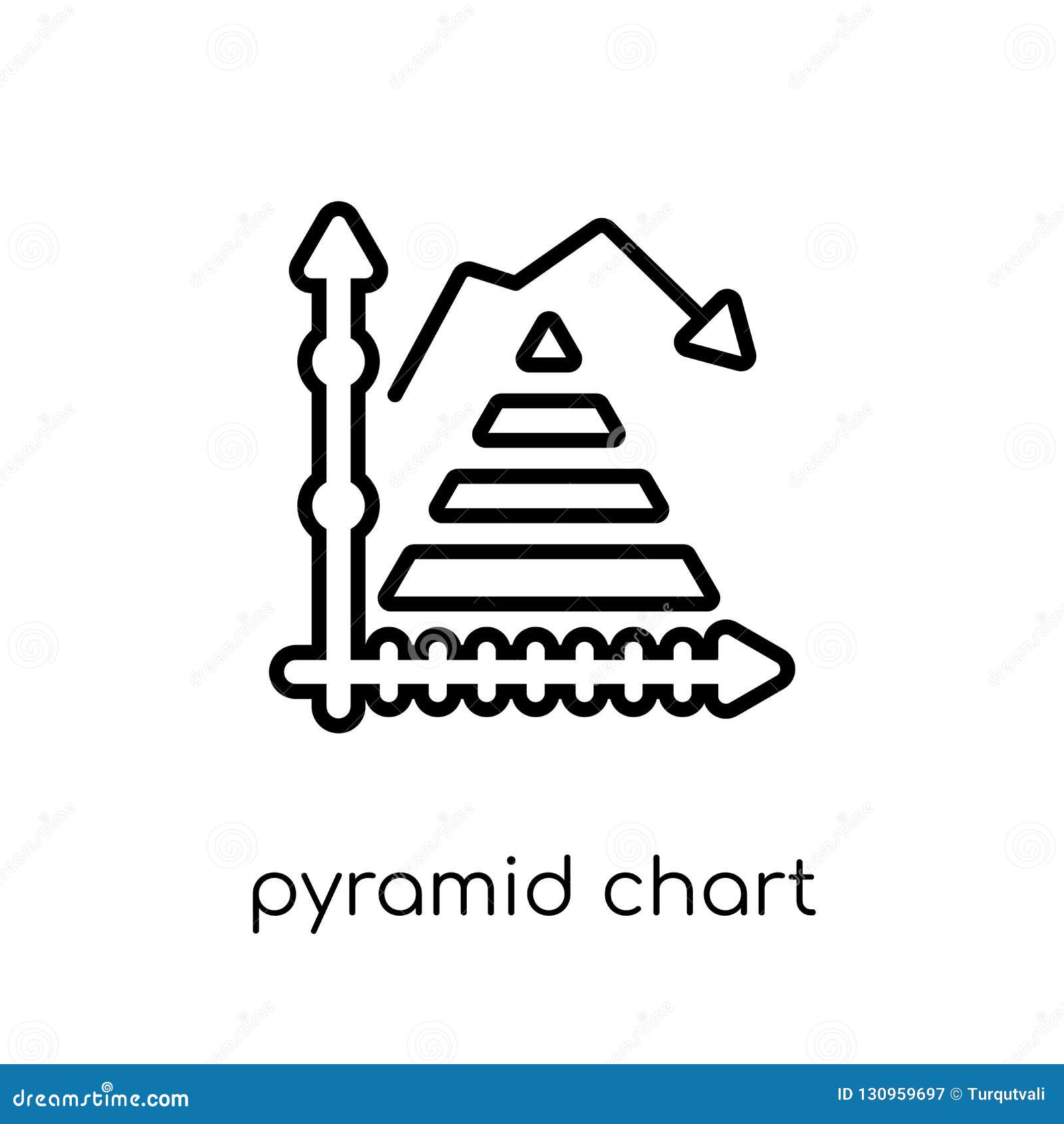 Pyramid Chart Icon from Collection. Stock Vector - Illustration of ...