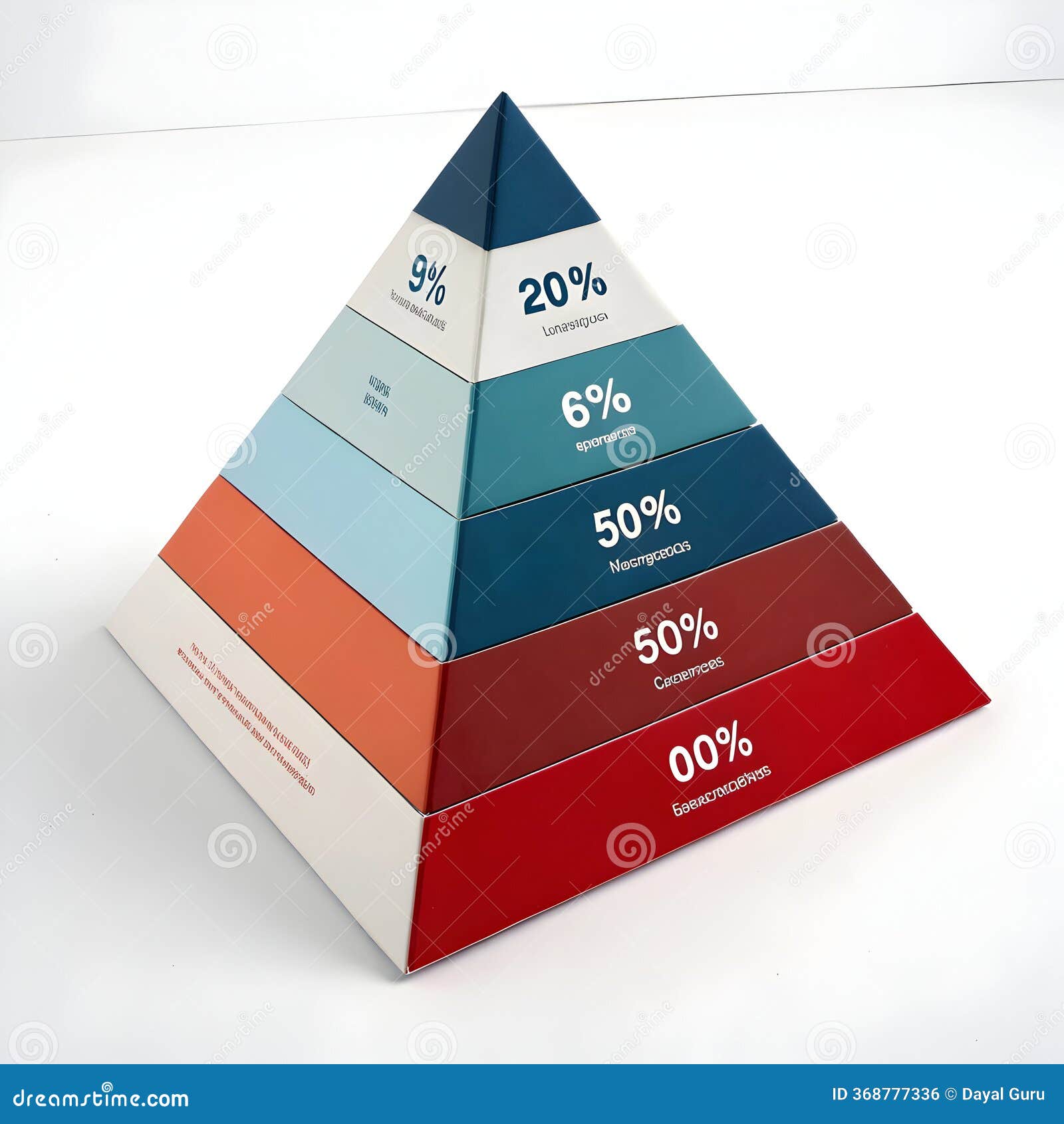 Pyramid Chart Statistic Isolated On White Background Stock Photography ...