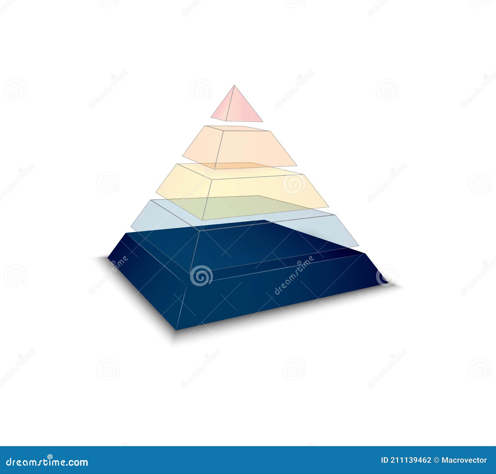 Pyramid Chart Illustration stock vector. Illustration of step - 211139462