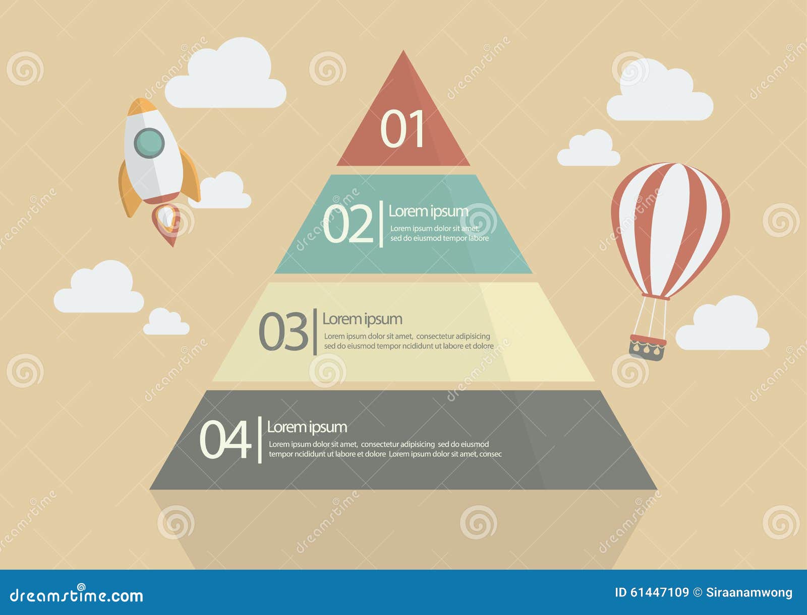 Pyramid Chart Infographic stock vector. Illustration of innovation ...