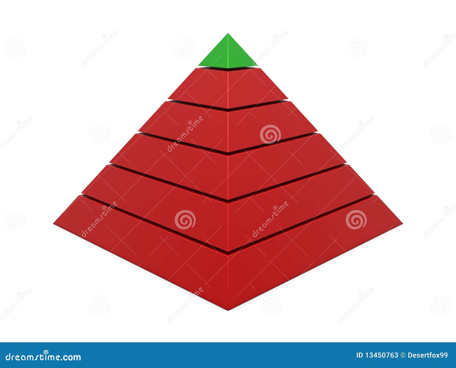 Pyramid chart red-green stock illustration. Illustration of reports ...