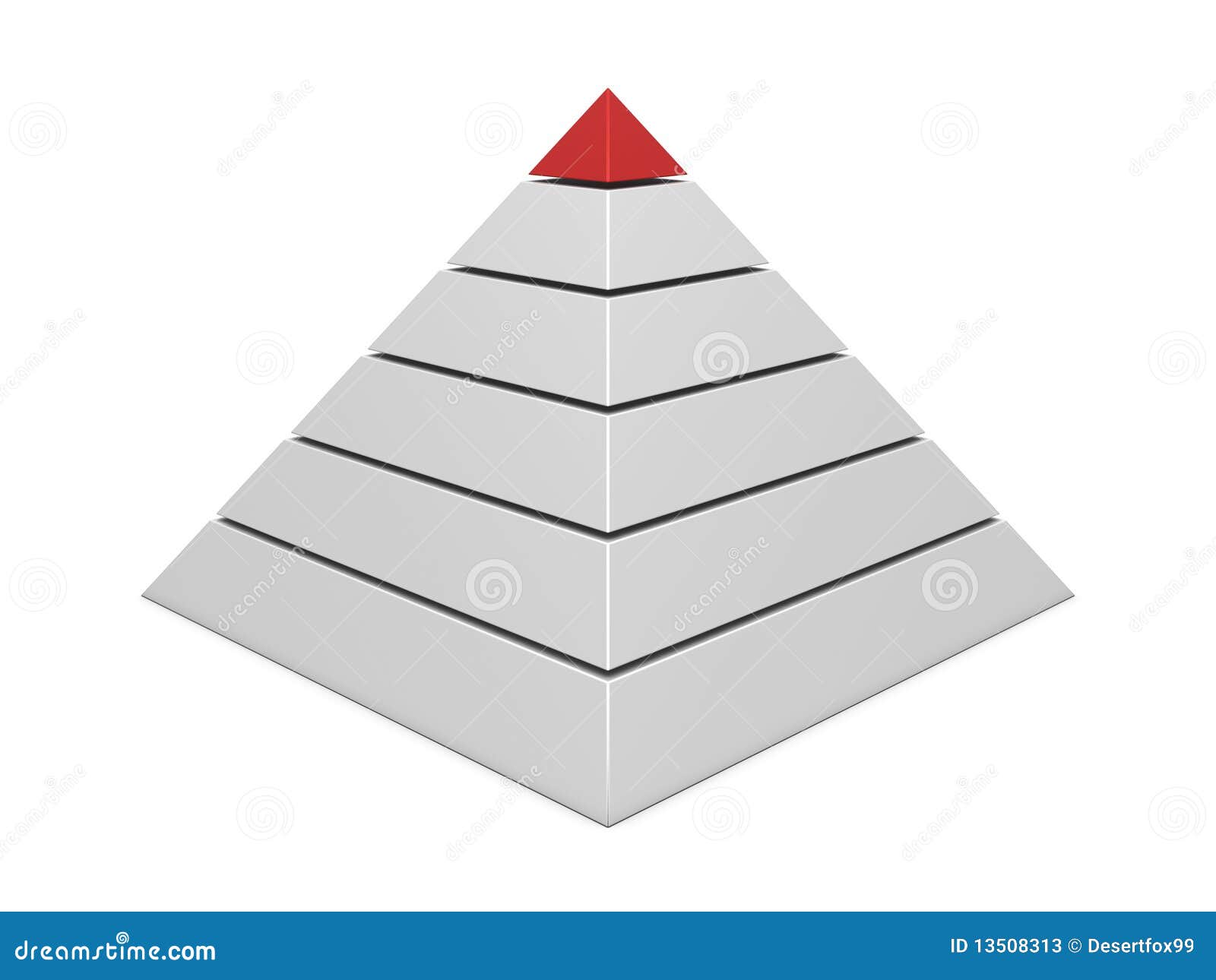 Pyramid chart red-white stock illustration. Illustration of isolated ...