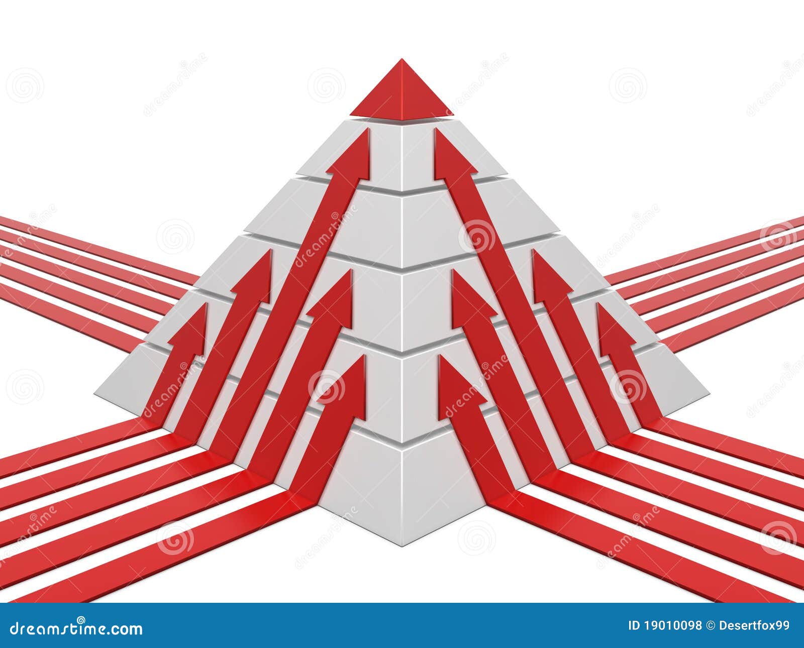 Pyramid chart red-white stock illustration. Illustration of white ...