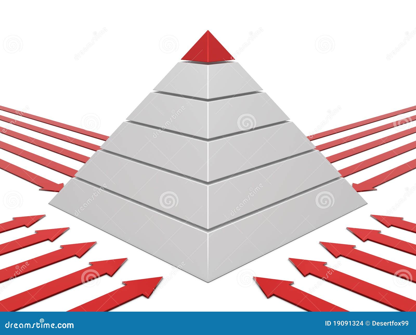 Pyramid chart red-white stock illustration. Illustration of statistics ...