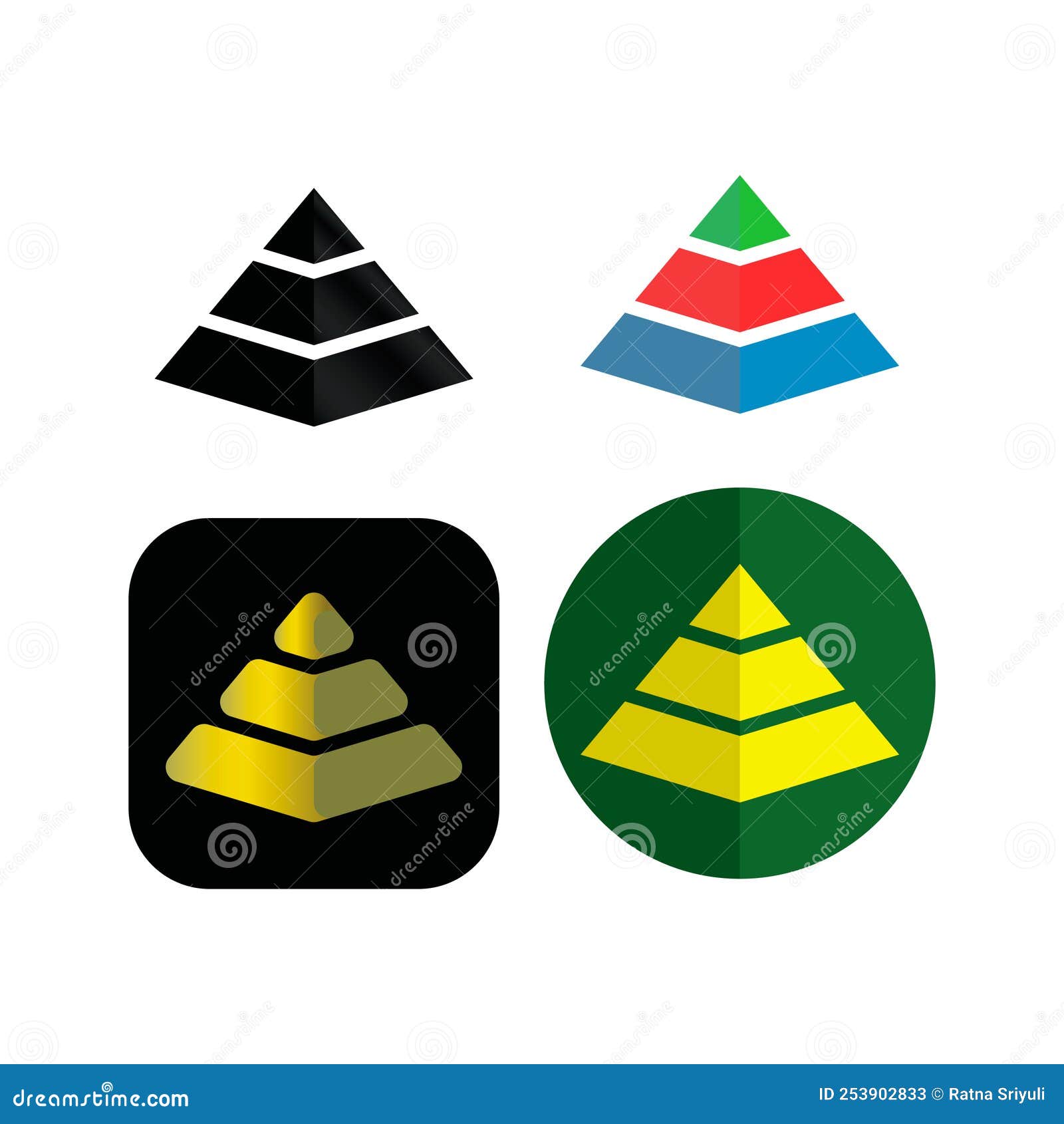 Pyramid Chart Sign Design Vector Flat Isolated Illustration Stock ...