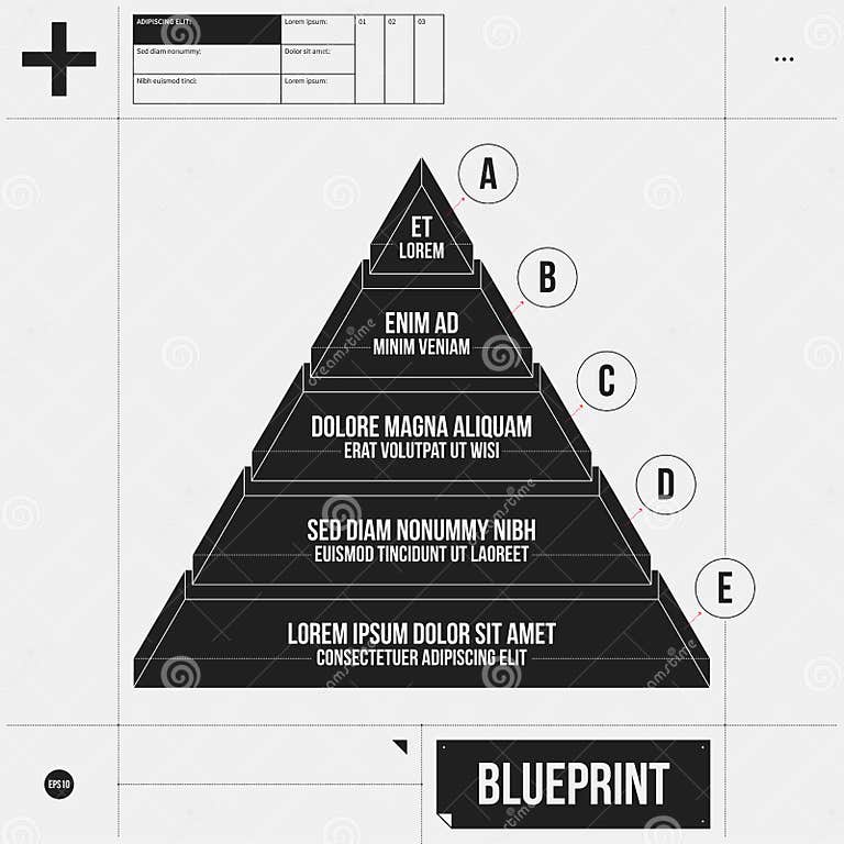 Pyramid chart template stock vector. Illustration of futuristic - 86099647
