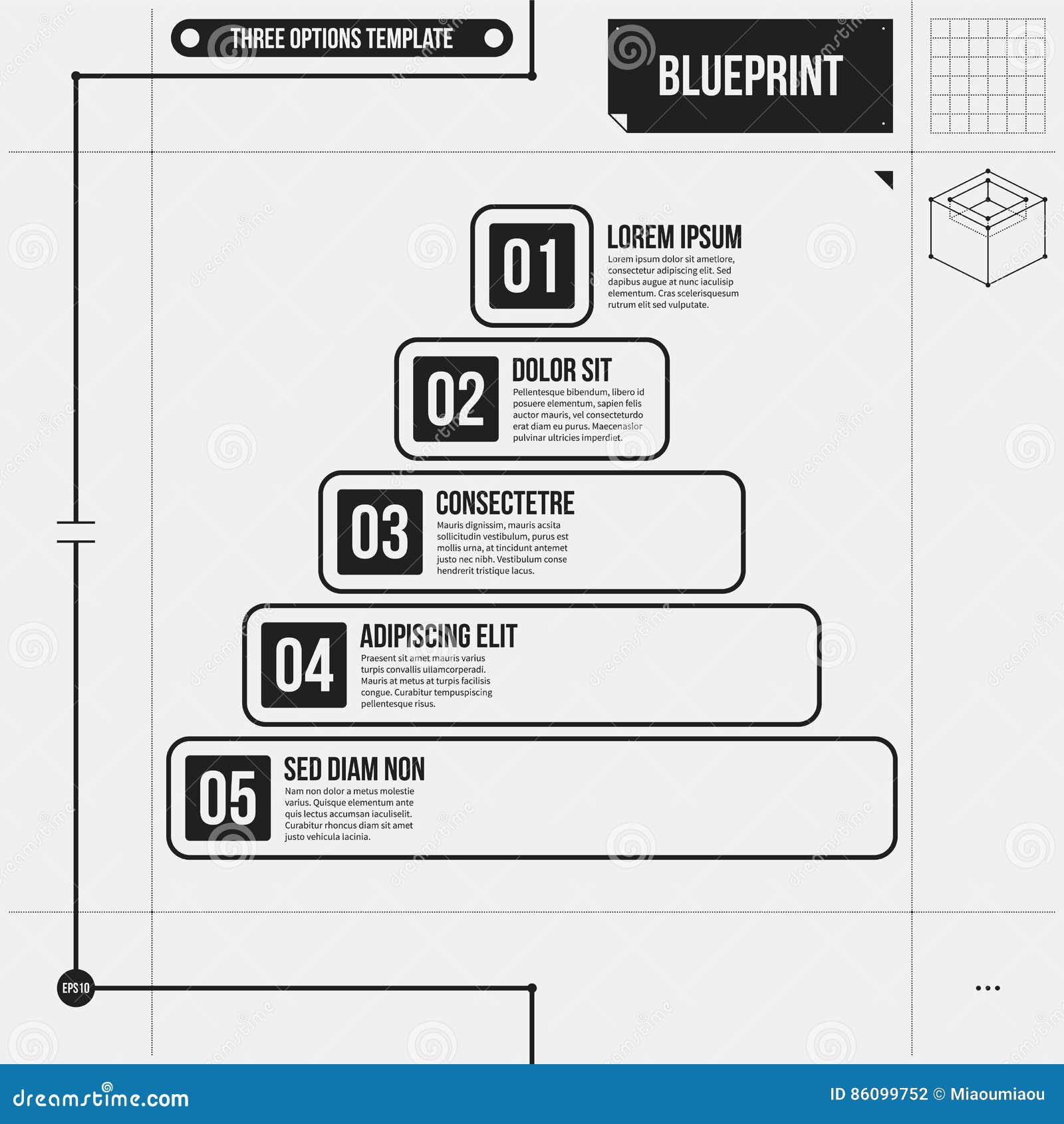 Pyramid chart template stock vector. Illustration of chart - 86099752