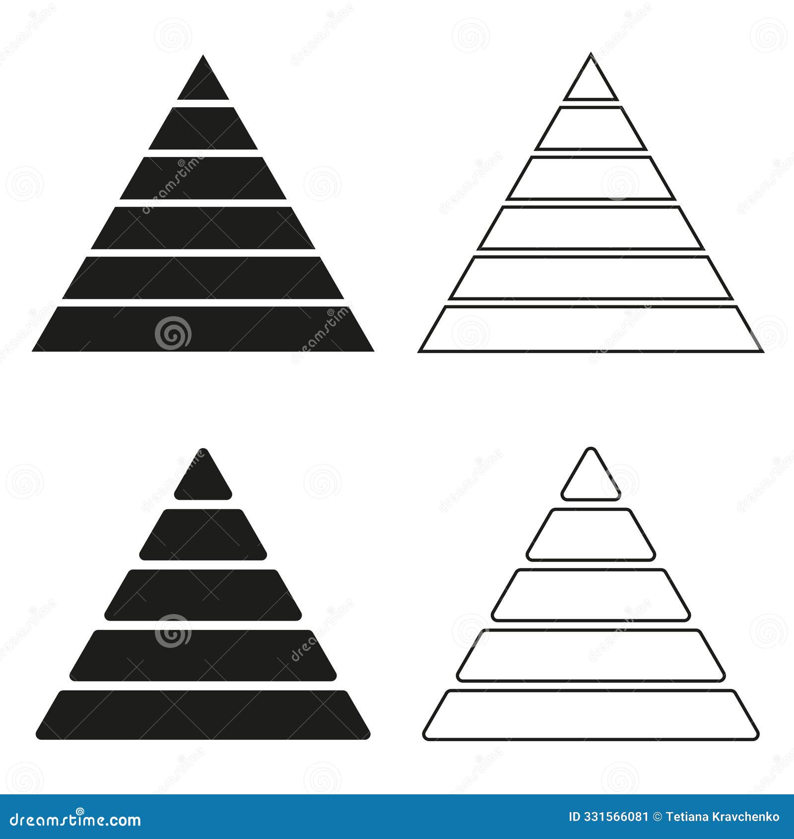 White Pyramids Are Flying Spirally 3D Rendering Royalty-Free Stock ...