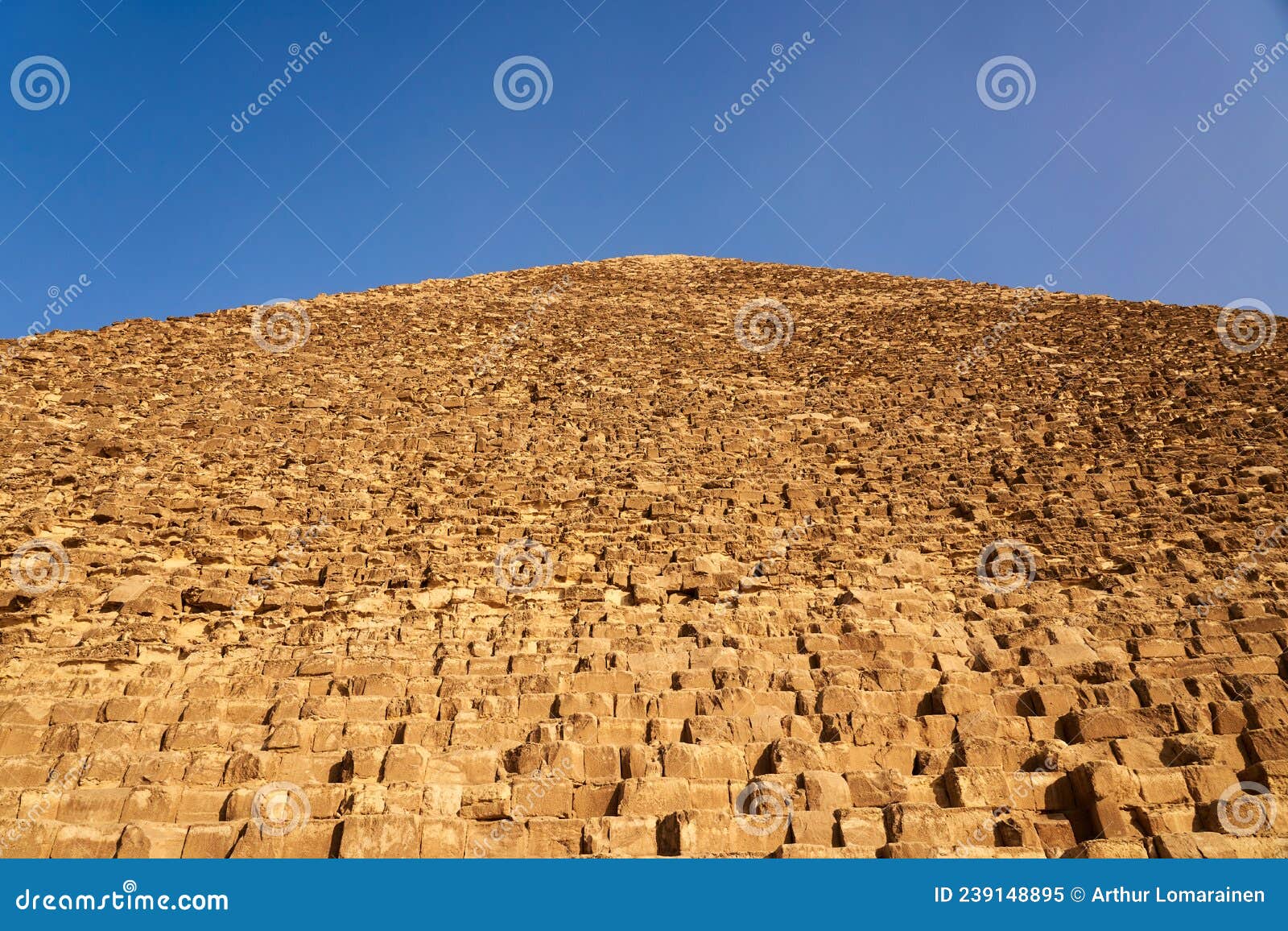 The Pyramid of Cheops with a Blue Sky in the Background. Stock Image ...