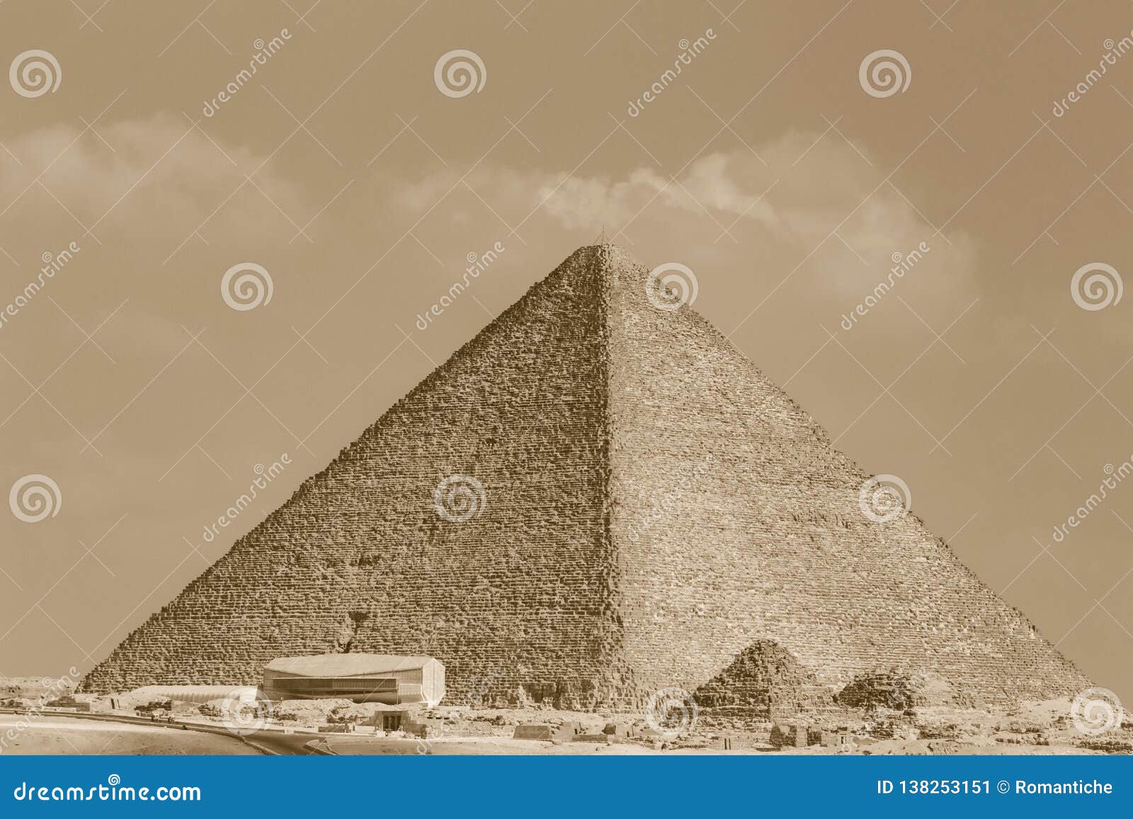 Pyramid of Cheops in Giza stock image. Image of travel - 138253151