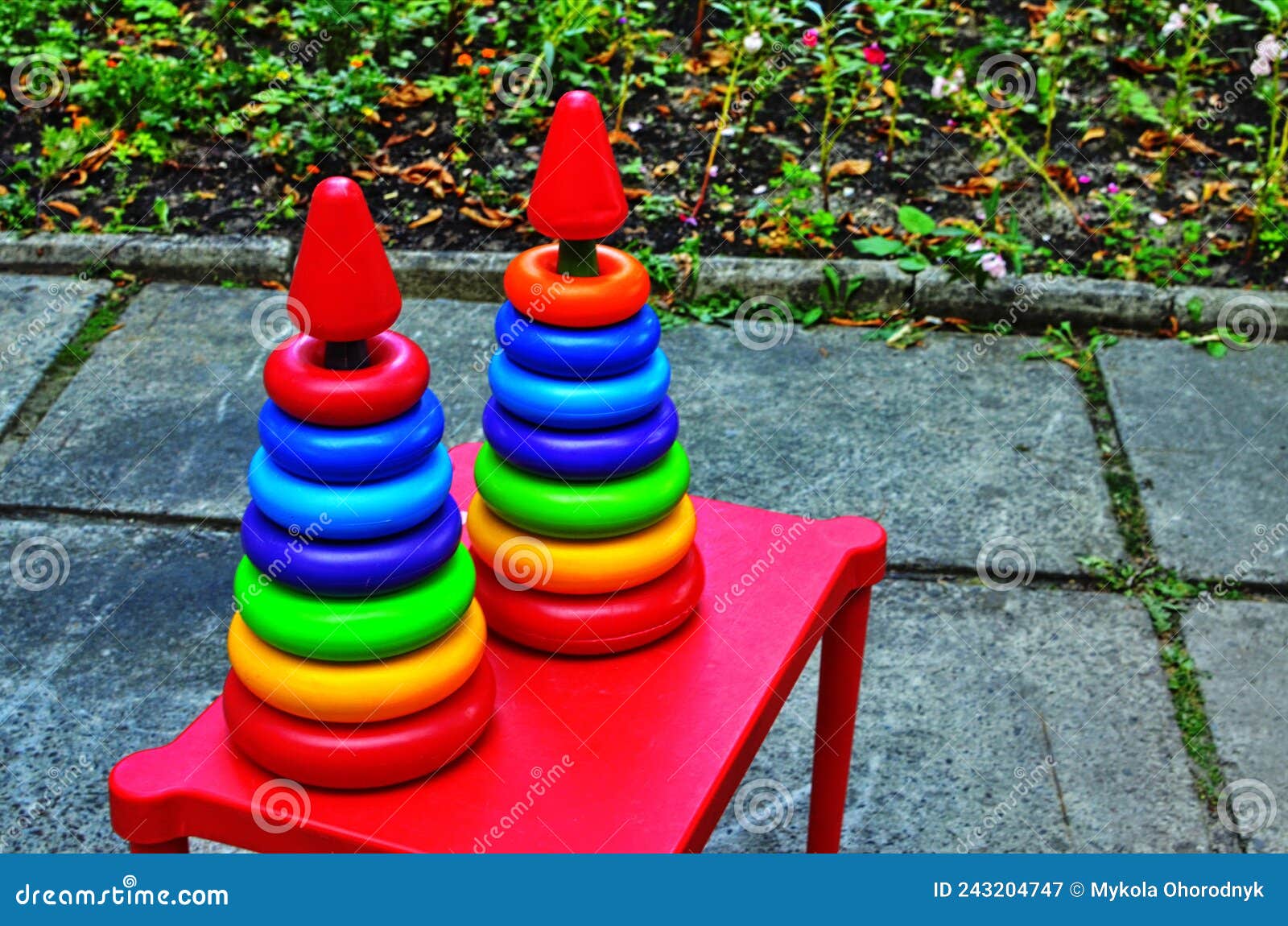 Pyramid Children`s Toy .children`s Pyramid Stock Image - Image of ...