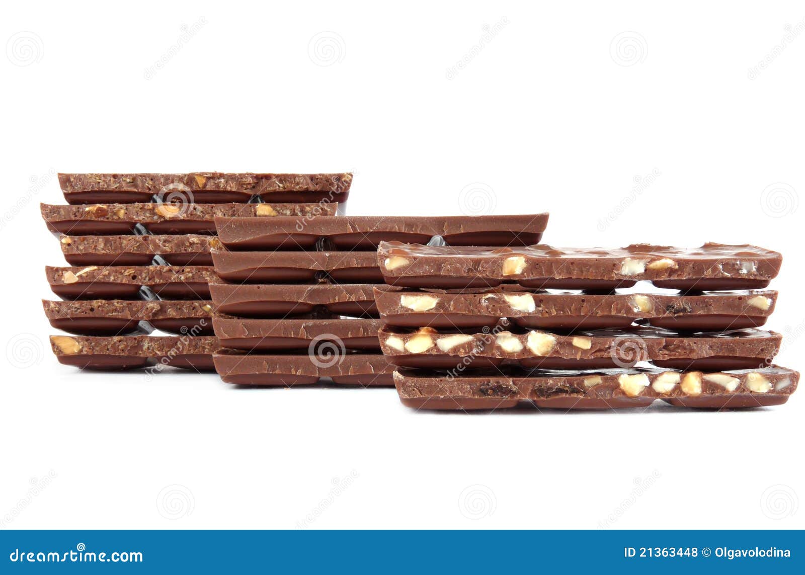 Pyramid of Chocolate Isolated Stock Photo - Image of pile, bitter: 21363448