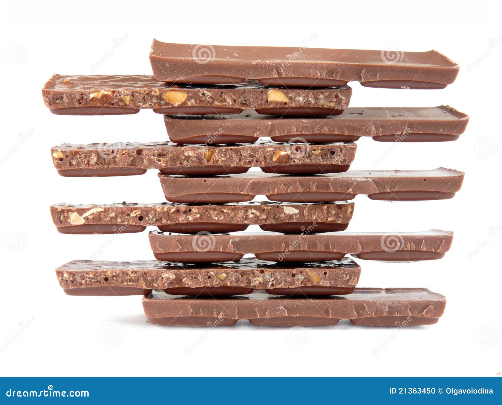 Pyramid of Chocolate Isolated Stock Photo - Image of pile, bitter: 21363450