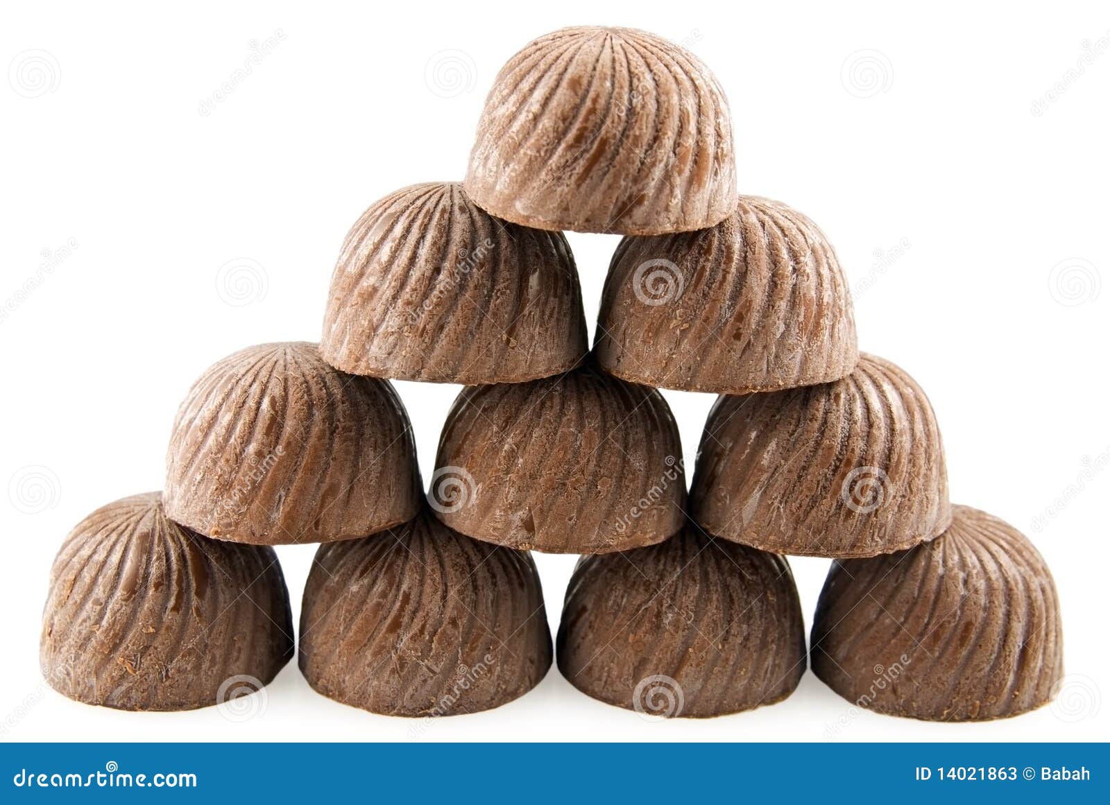 Pyramid from Chocolate Sweets Stock Image - Image of present, luxury ...