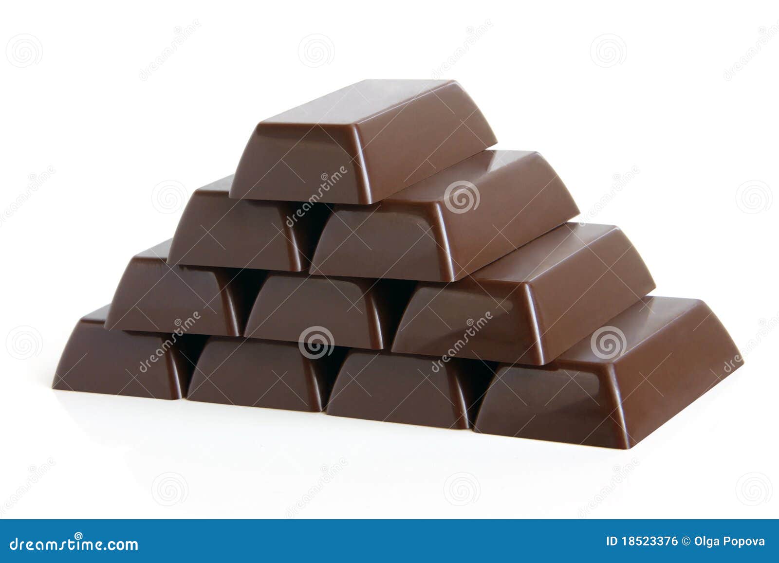Pyramid of Chocolate Sweets Stock Photo - Image of celebration, candy ...