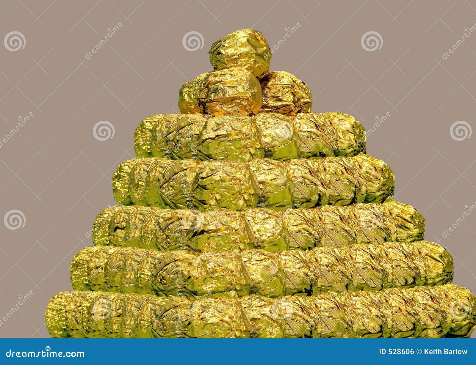 Pyramid of chocolates stock photo. Image of chocolate, foil - 528606