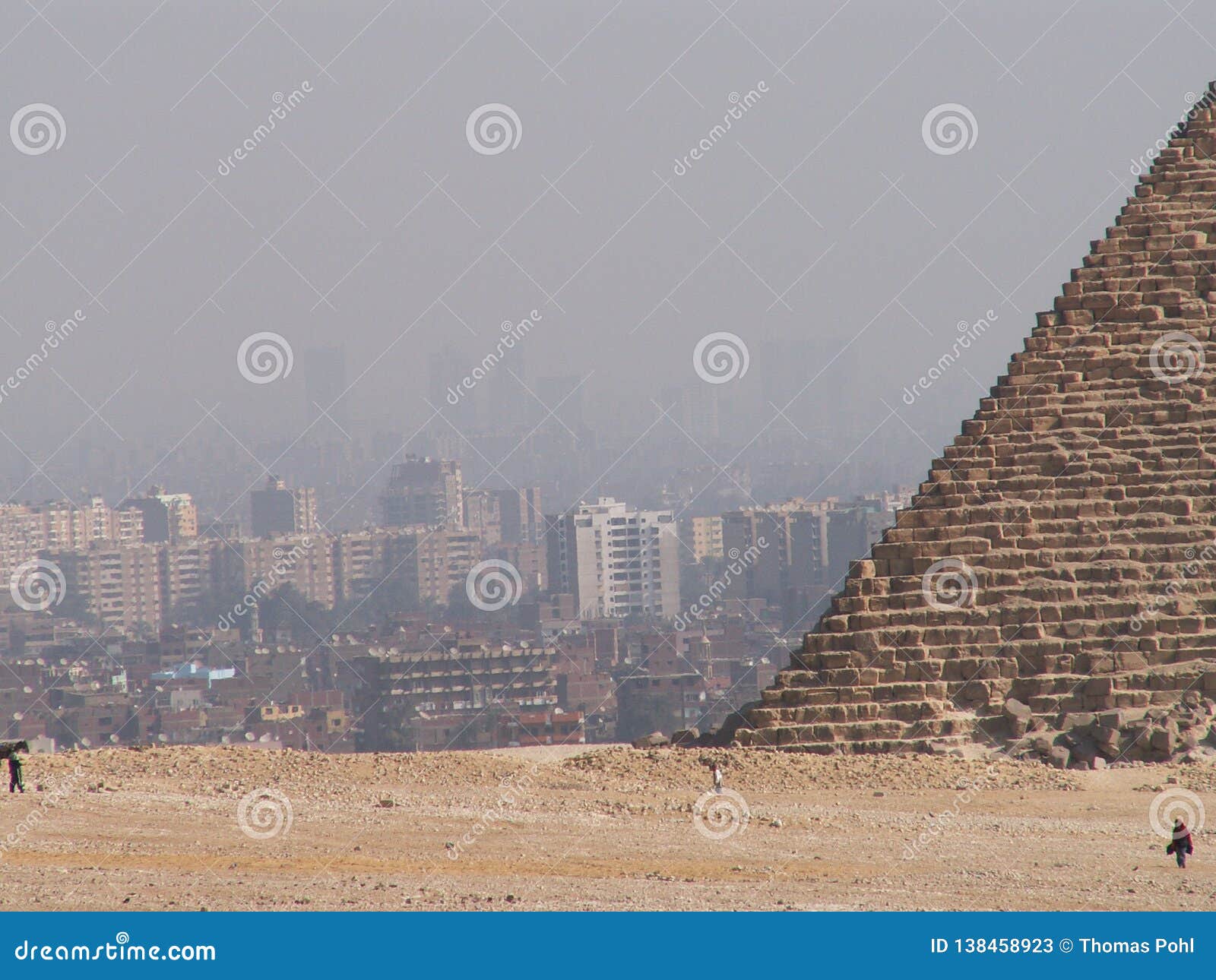 Pyramid, City, Old and Modern, Kairo Stock Image - Image of city ...
