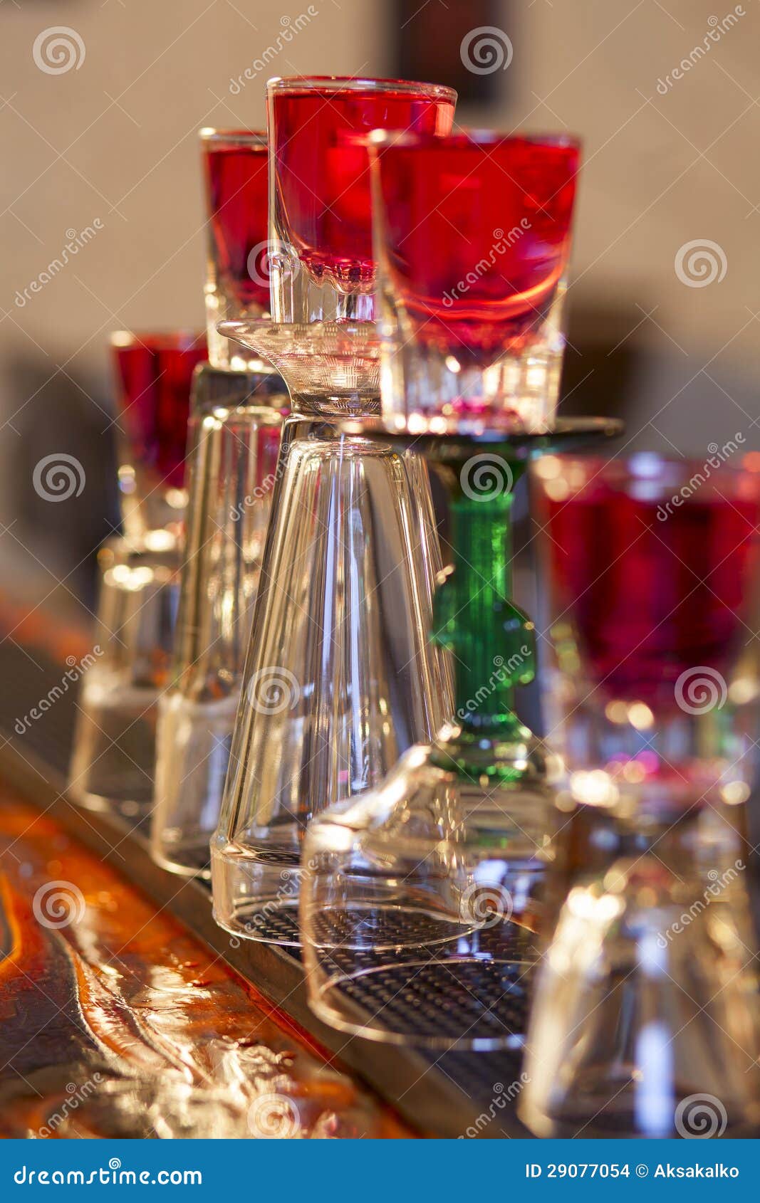 Pyramid from Cocktails with Liquor Stock Photo - Image of business ...