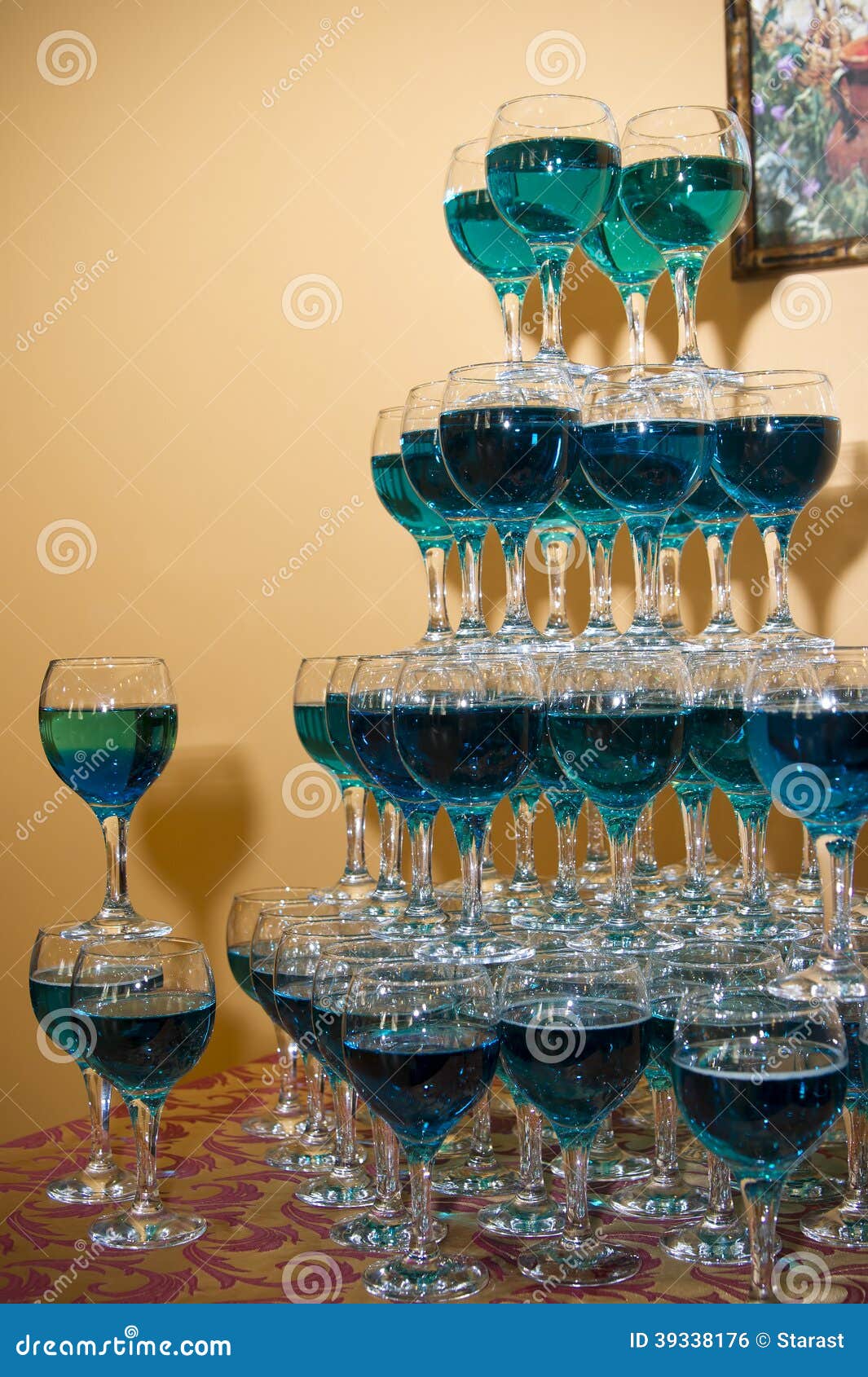 Pyramid of cocktails stock photo. Image of luxury, alcohol - 39338176
