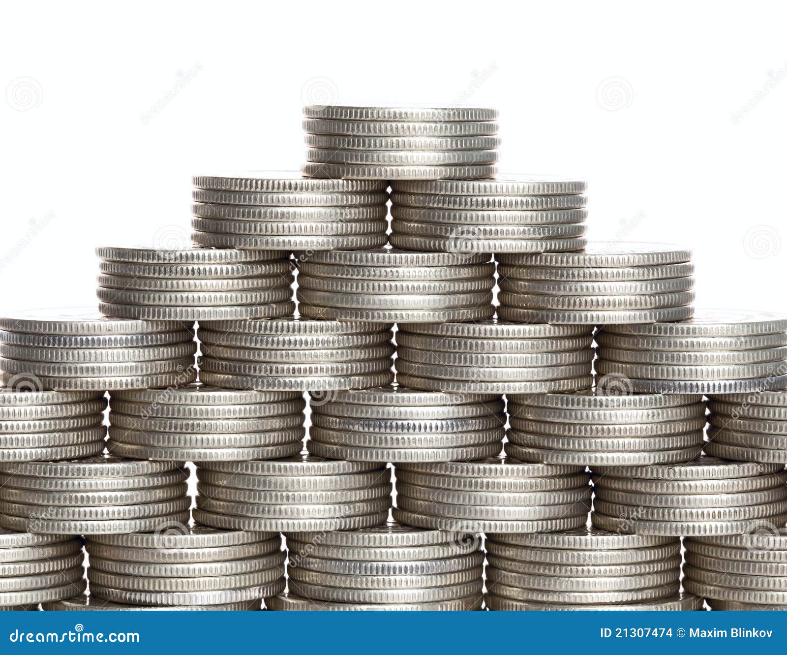 Pyramid of the coins stock photo. Image of ruble, exchange - 21307474