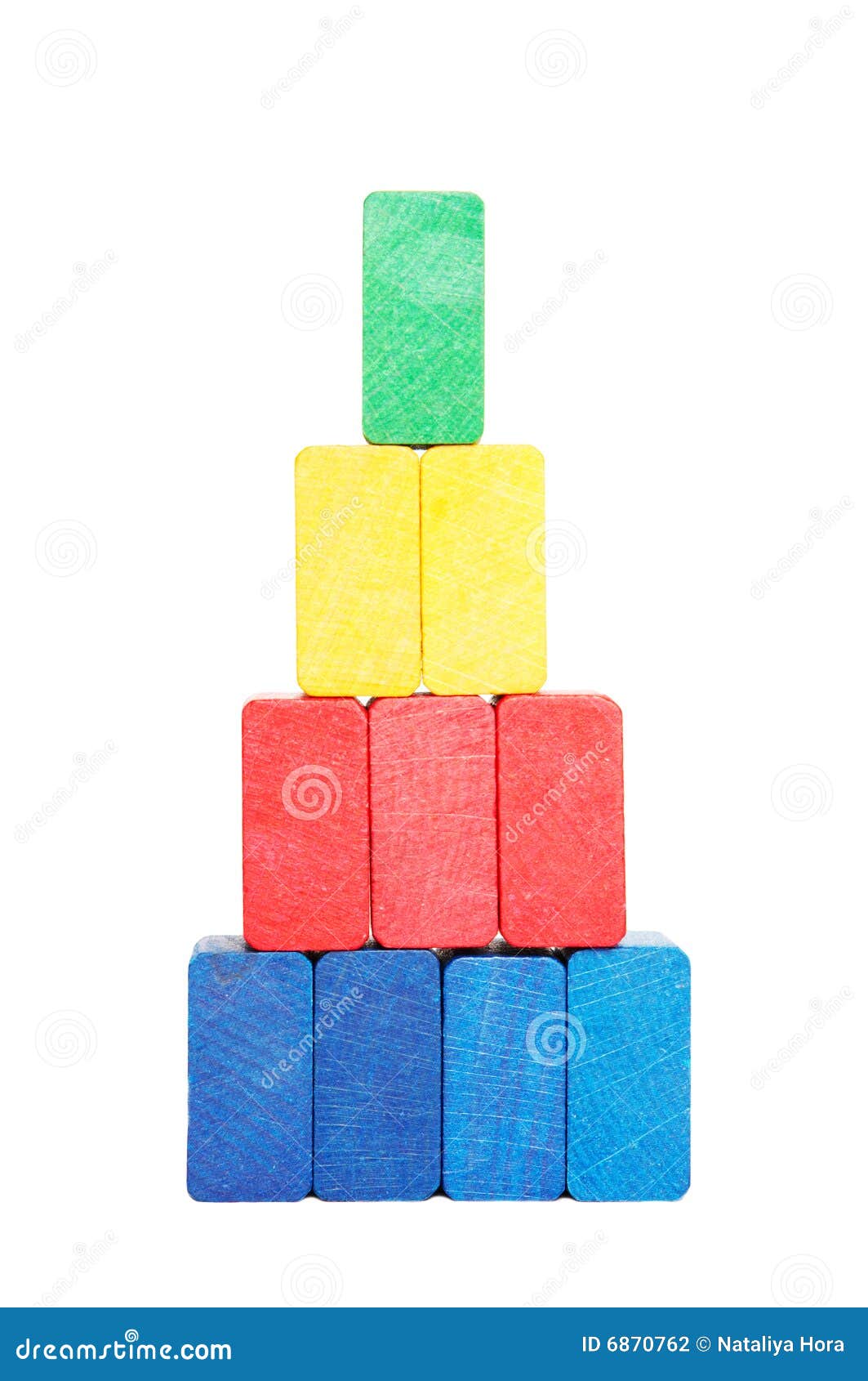 Pyramid of color blocks stock photo. Image of shape, blocks - 6870762