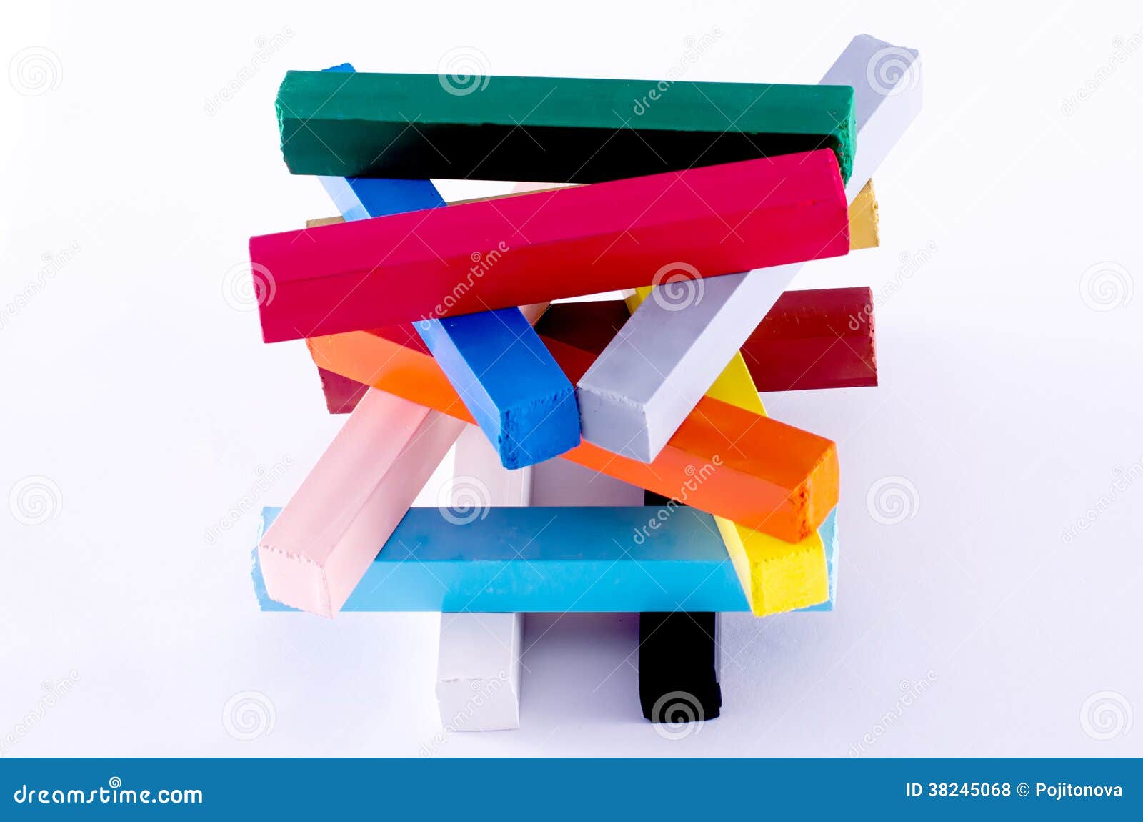 Pyramid of Colorful Crayons Stock Photo - Image of closeup, creativity ...